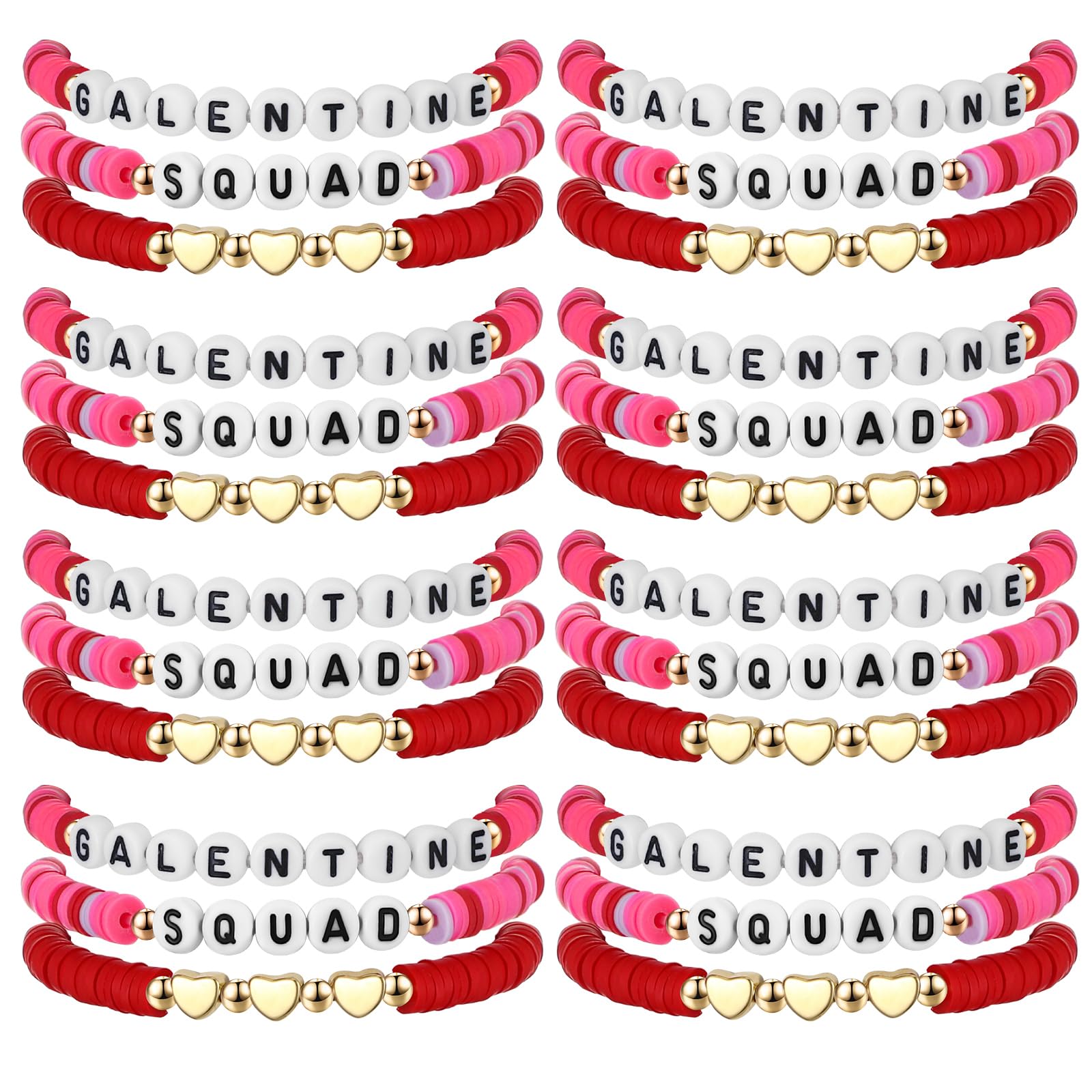 Amazon.com: Tondiamo 24 Pcs Galentine Squad Bracelets Galentine's Day ...