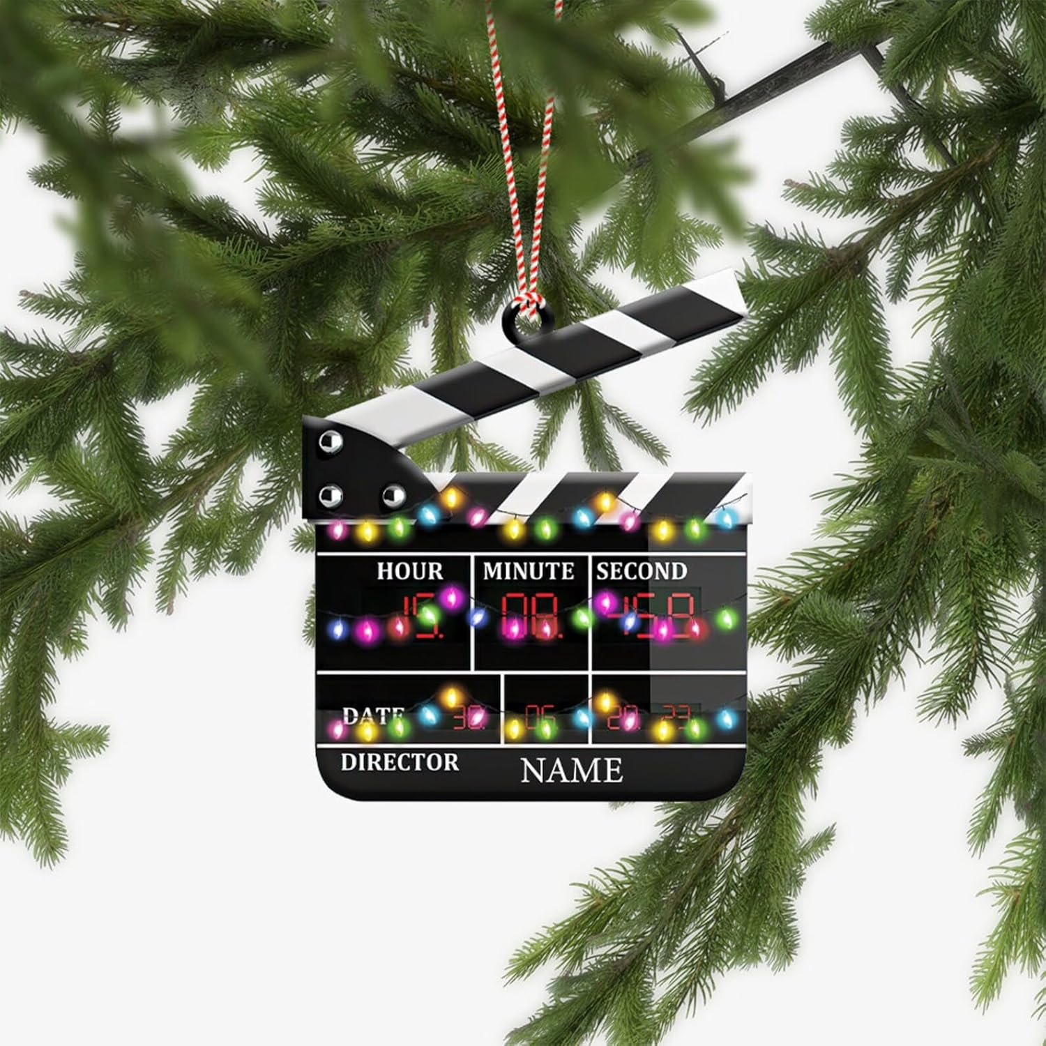 Amazon.com: AOVL Personalized Movie Director Clapboard Ornament ...