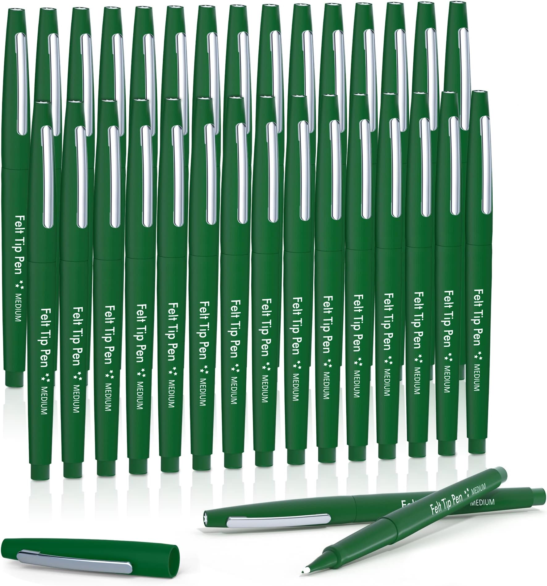 Amazon.com : Lelix Felt Tip Pens, 40 Green Pens, 0.7mm Medium Point ...