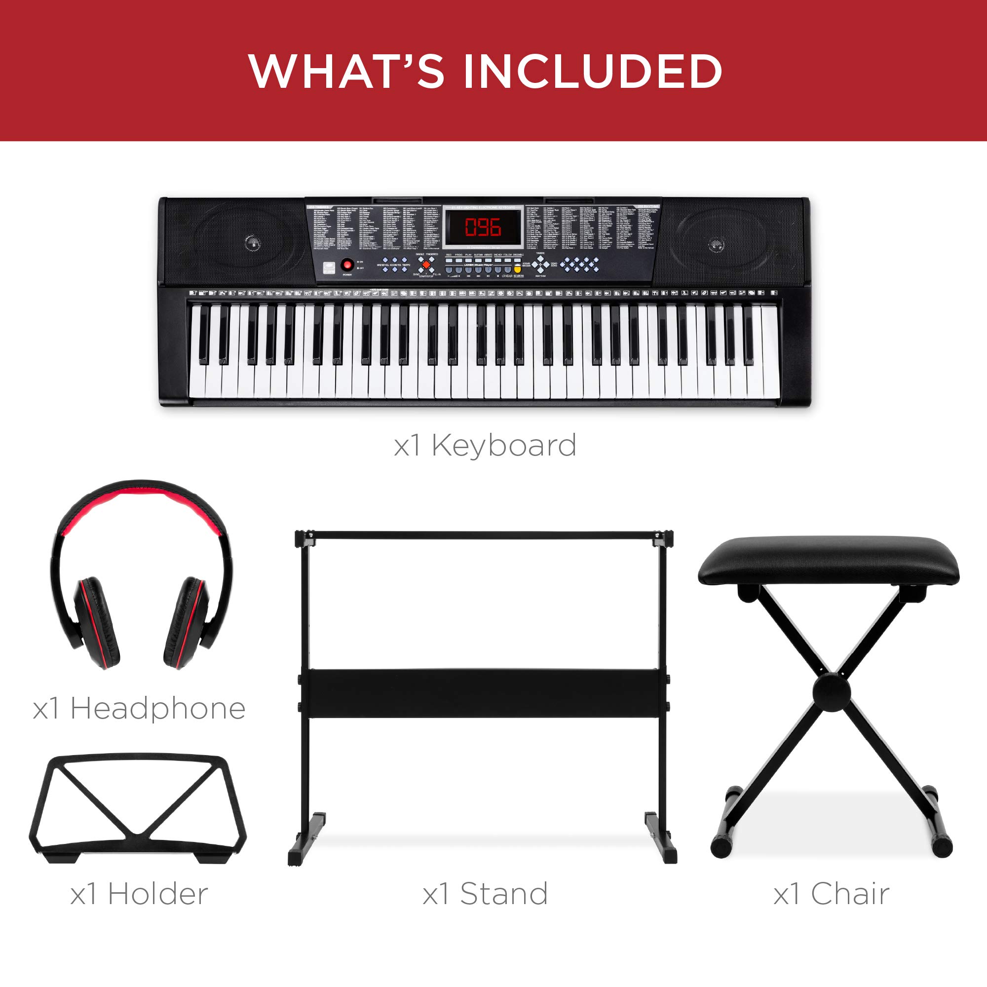 Buy Best Choice Products 61-Key Beginners Electronic Keyboard Piano Set ...