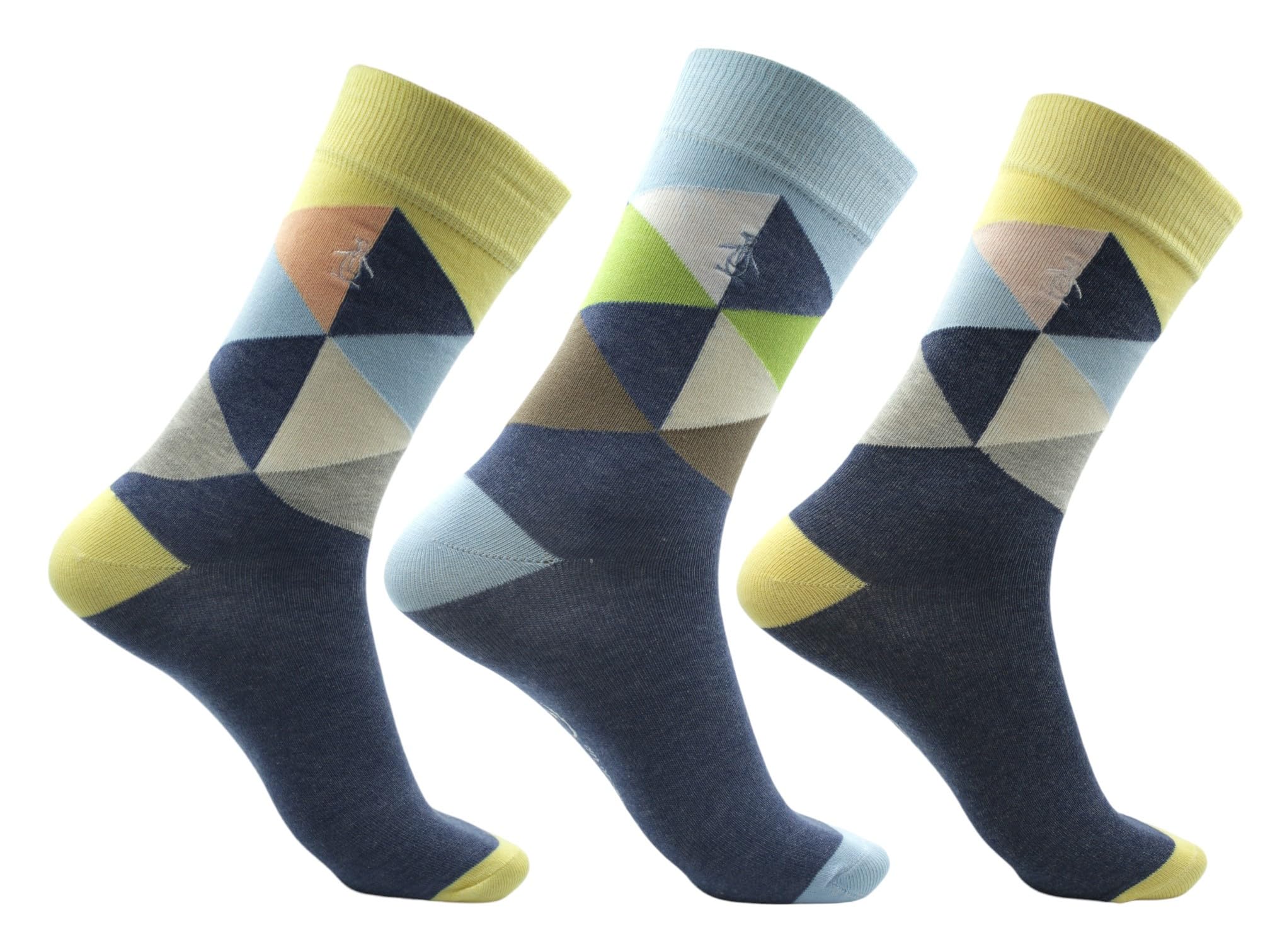 Calcetines de vestir, Penguin, 3 pares, Con Diseño de Triangulo, para ...