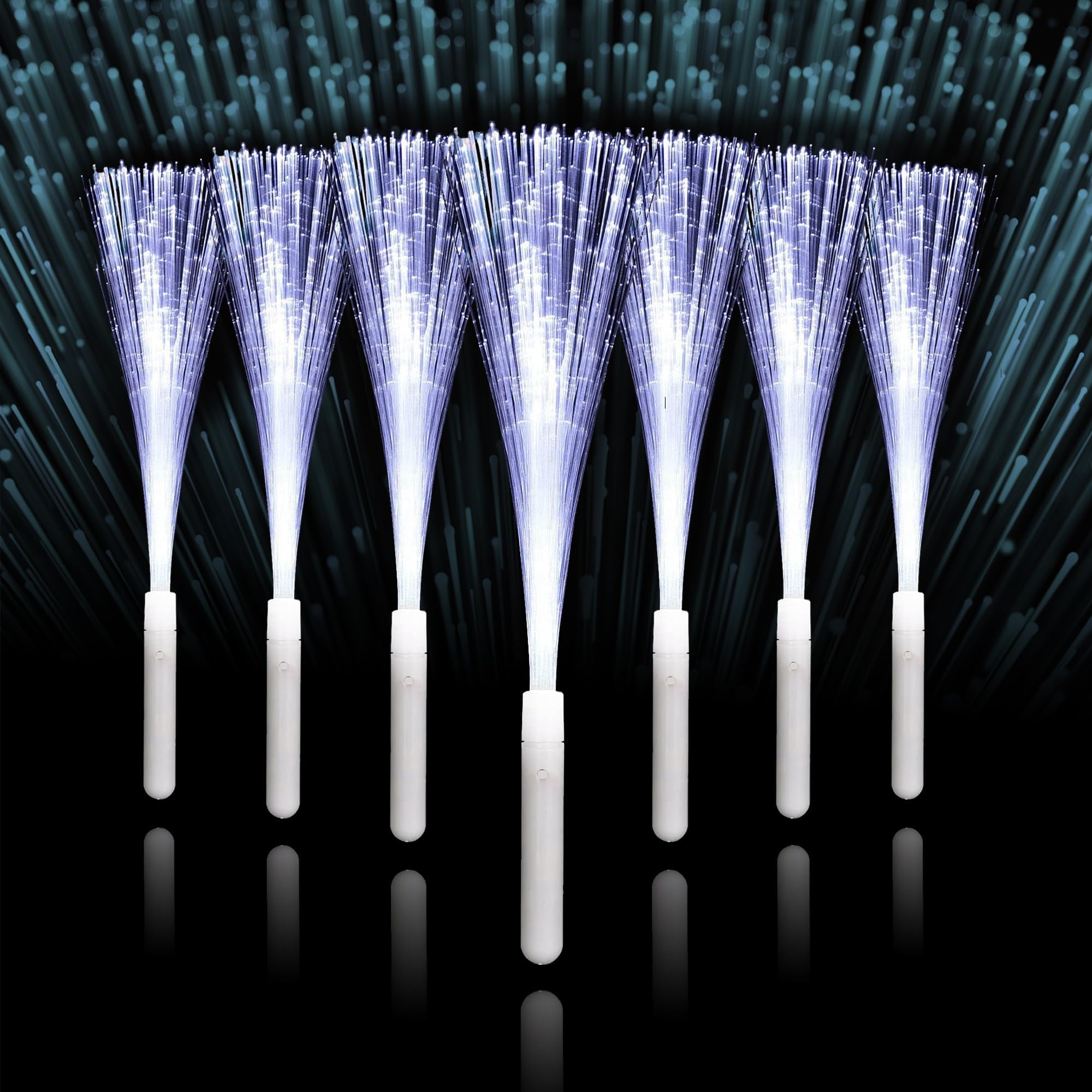 FlashingBlinkyLights Multicolor Light Up Fiber Optic Wands (Set of 12 ...