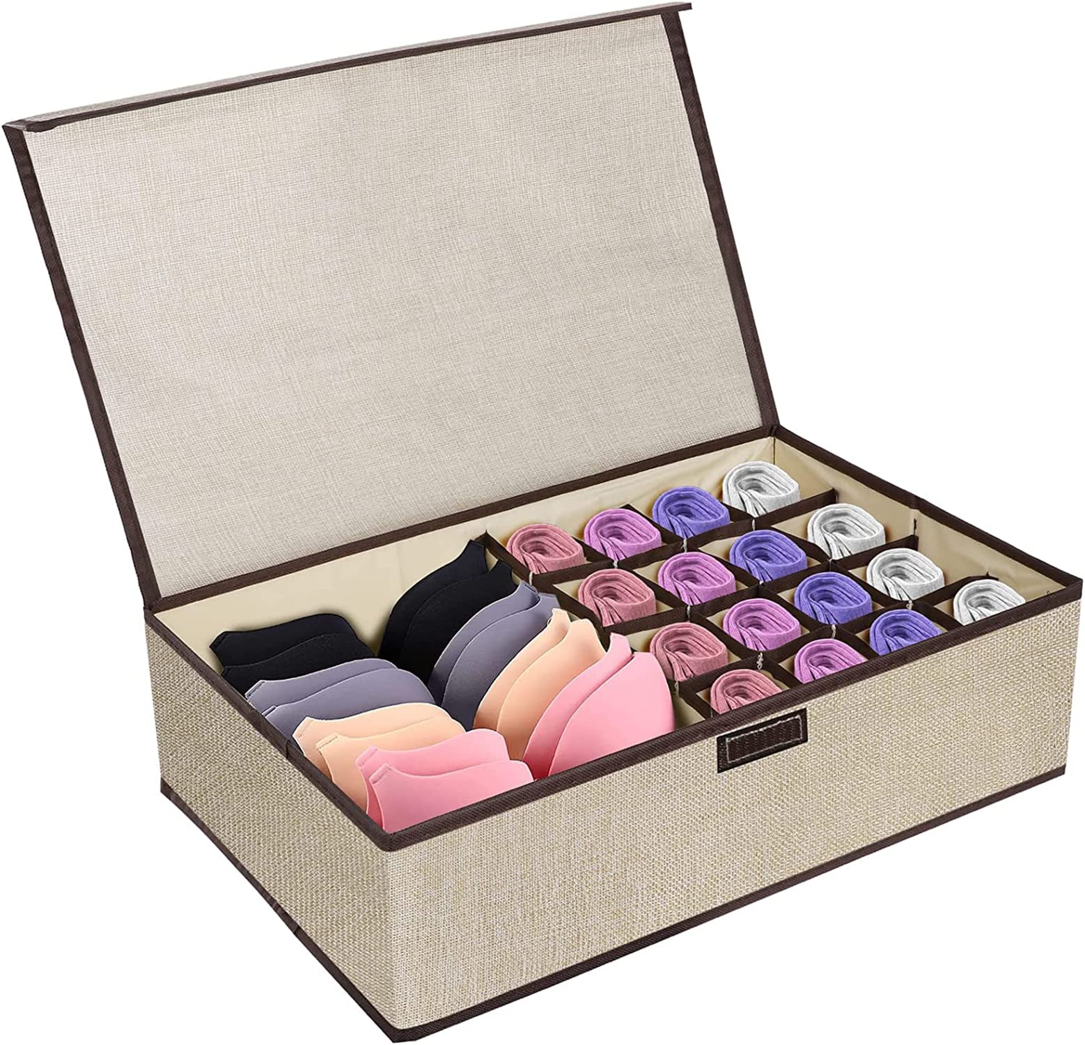 House of Quirk Innerwear Organizer 16+1 Compartment Non-Smell Non Woven ...