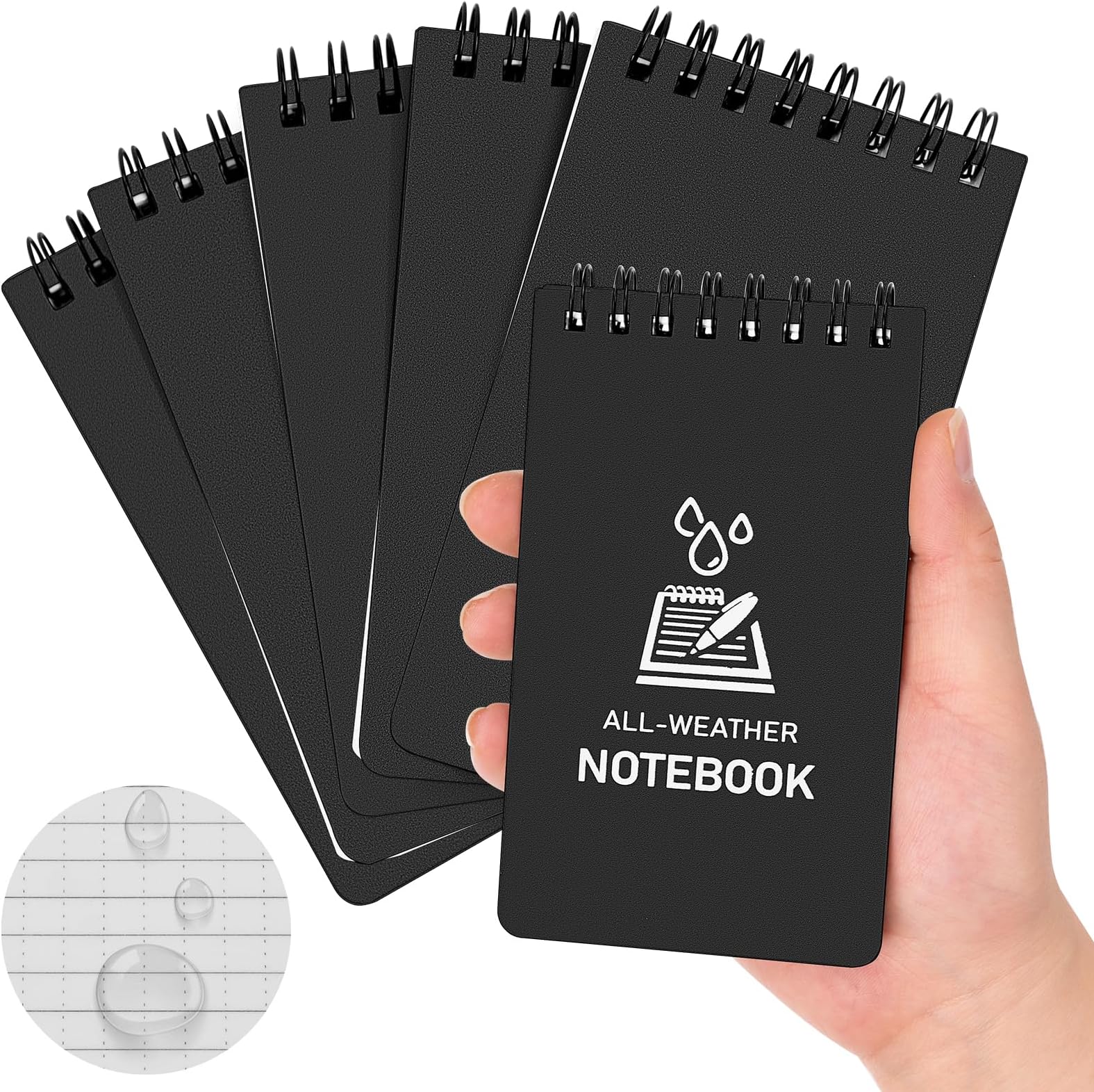 Amazon.com : Dynta Waterproof Pocket Notebook 3x5, Small Notepads 12 ...