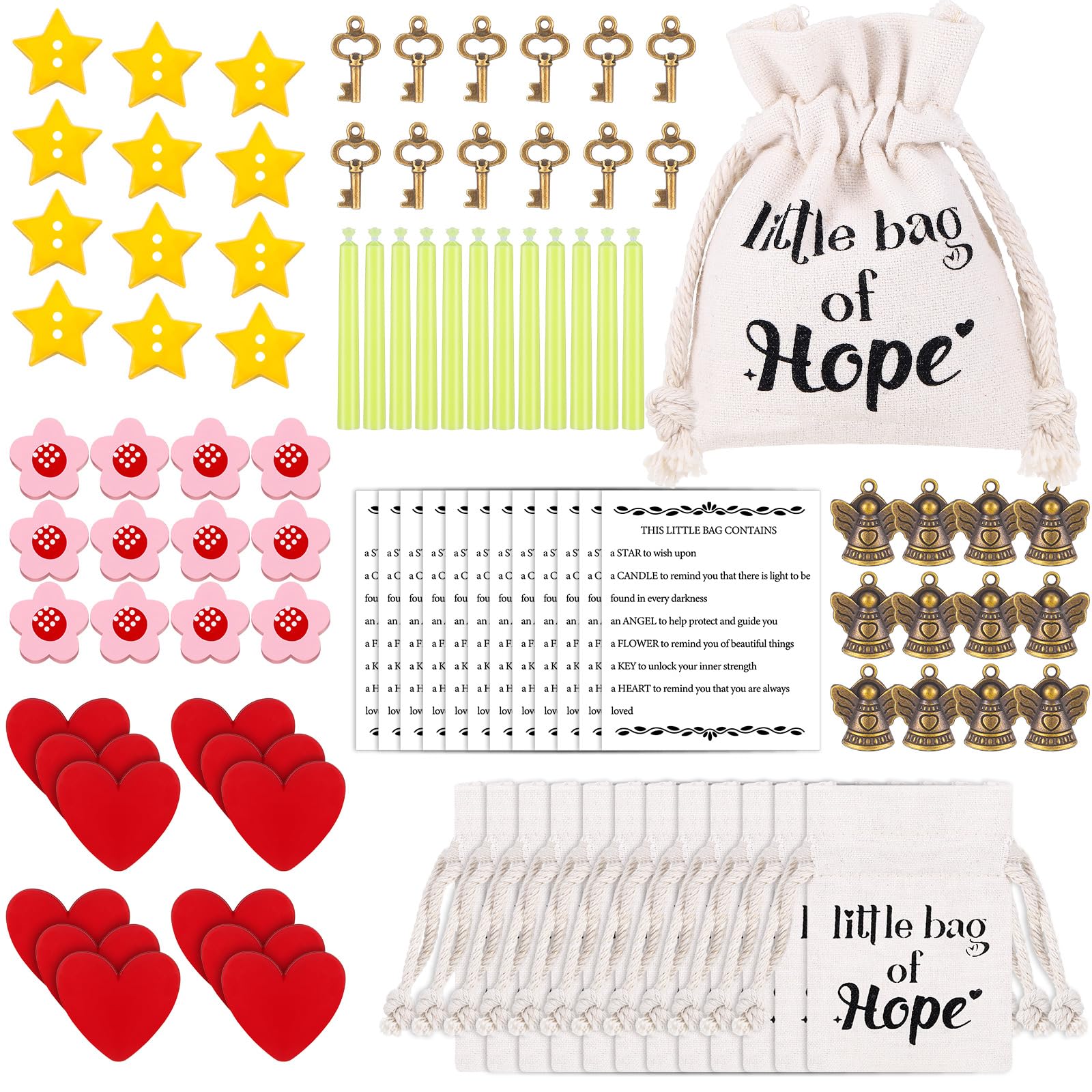 Amazon.com: Landical 96 Pcs Hope Gifts Small Bag Accessory Strength ...