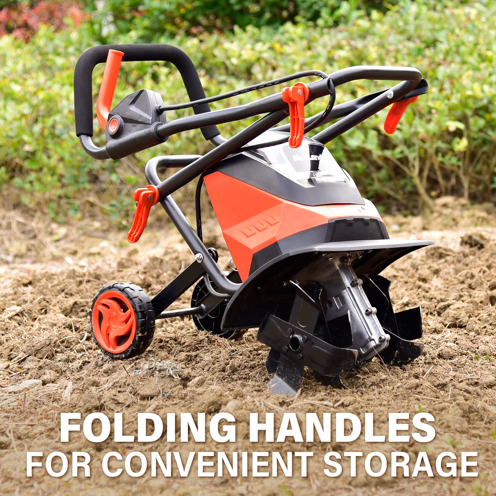 MAXLANDER Cordless Tiller Cultivator, 40V 12-Inch Brushless Electric ...