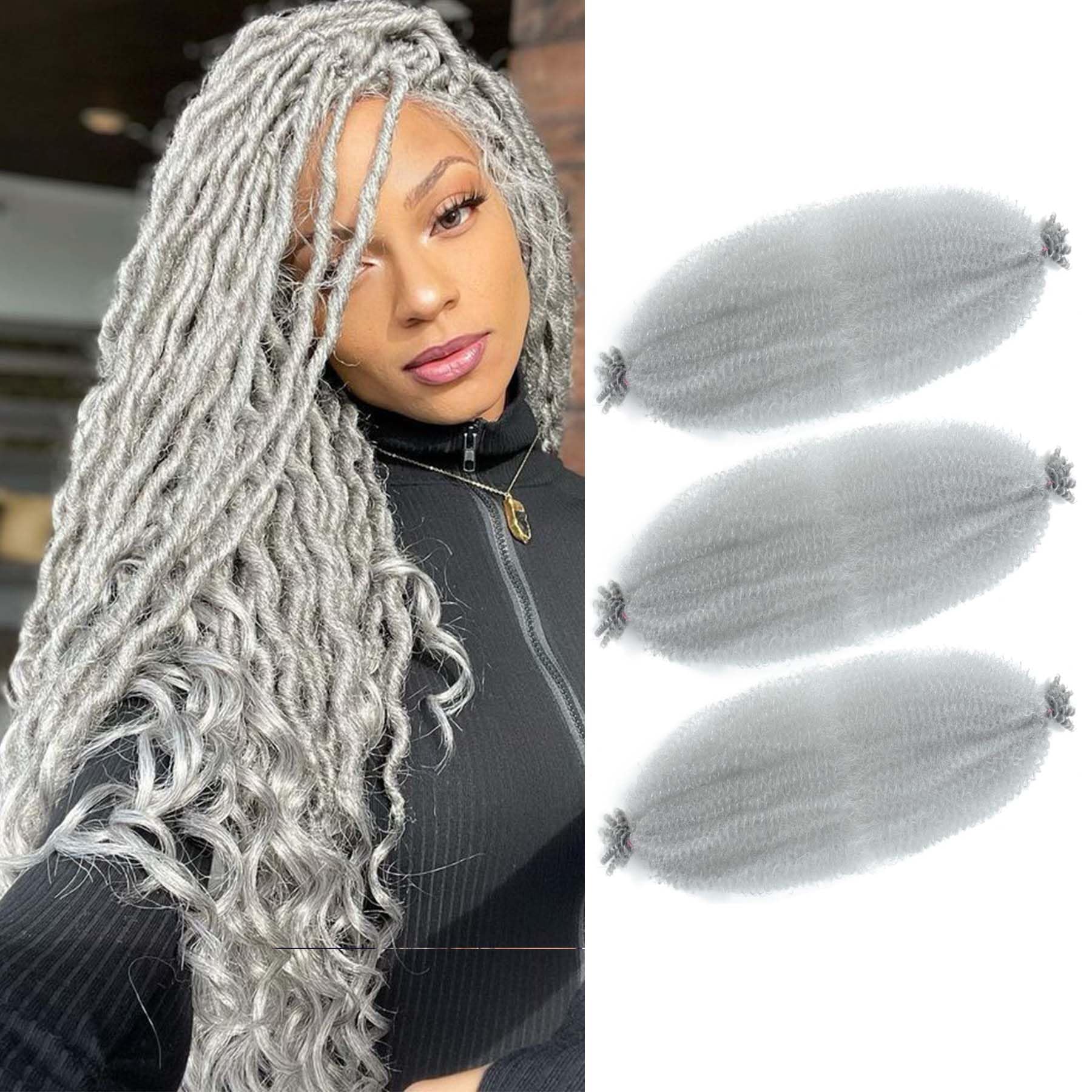 Amazon.com : Afro Twist Hair 24 Inch 3Packs Springy Afro Twist Hair ...