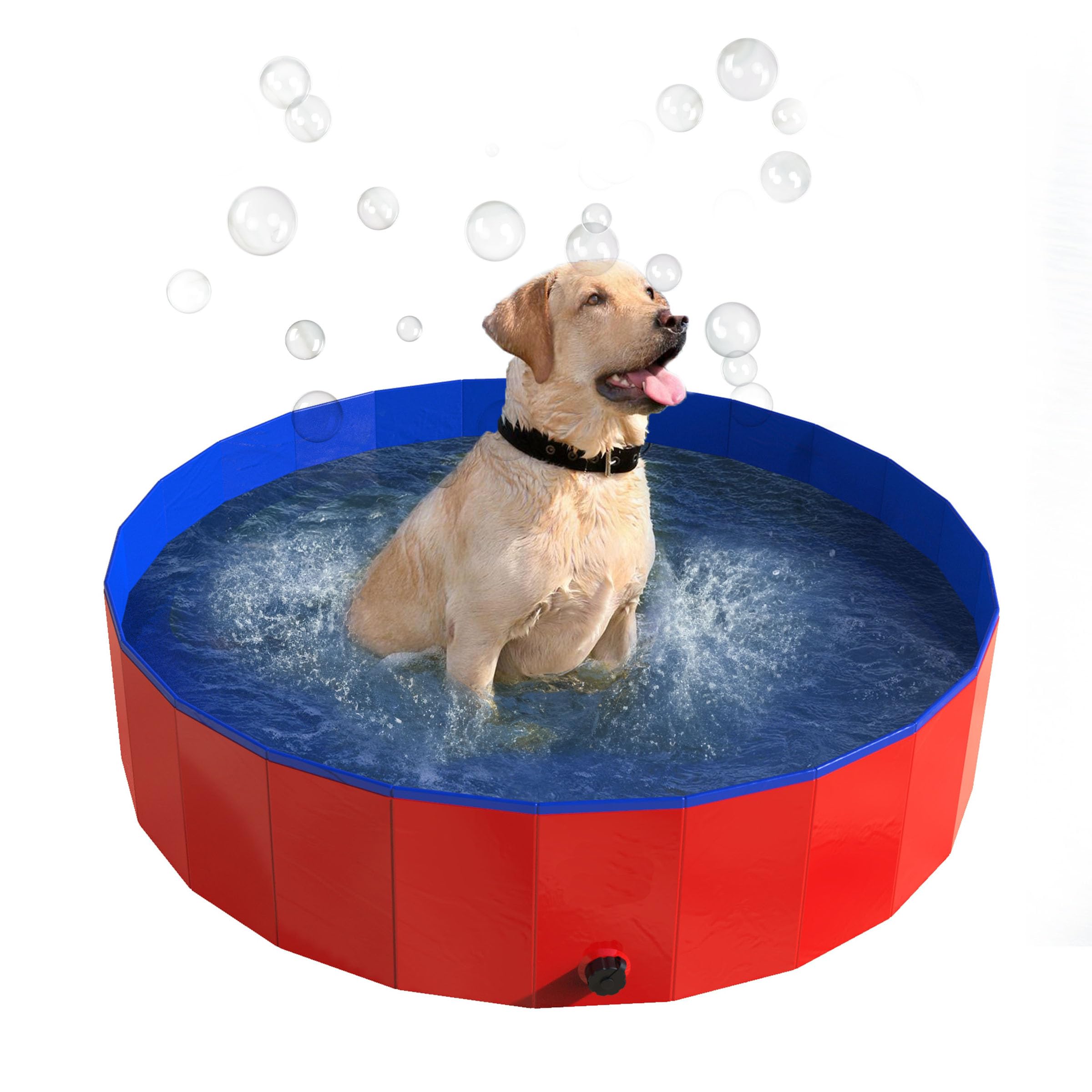 Dog Bath Lunaoo Foldable Dog Paddling Pool, Portable Kiddie Pool For ...