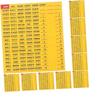 Amazon.com : STOBOK 10 Sheets Electrical Box Label Tag Labels Stickers ...