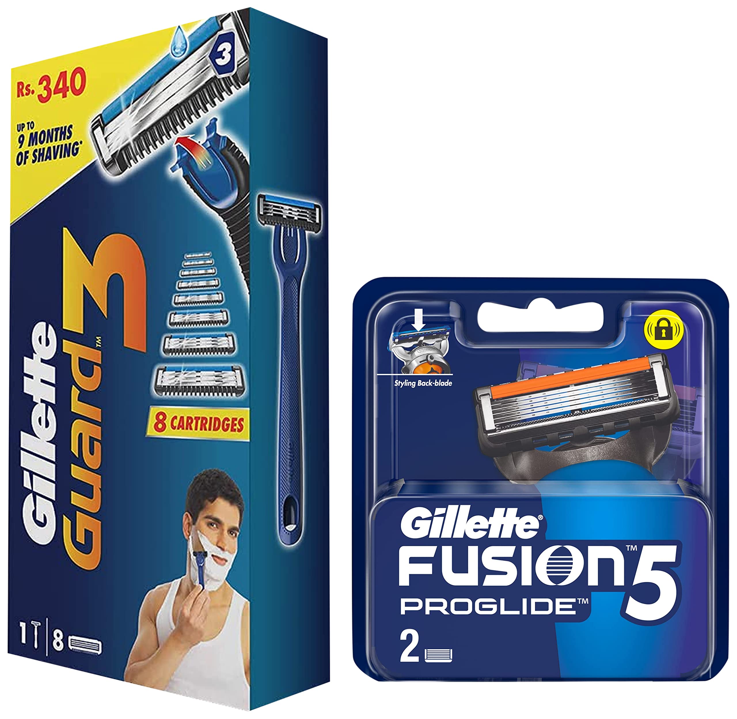 Gillette Fusion Proglide Flex Ball Manual Shaving Razor Blades - 2 ...