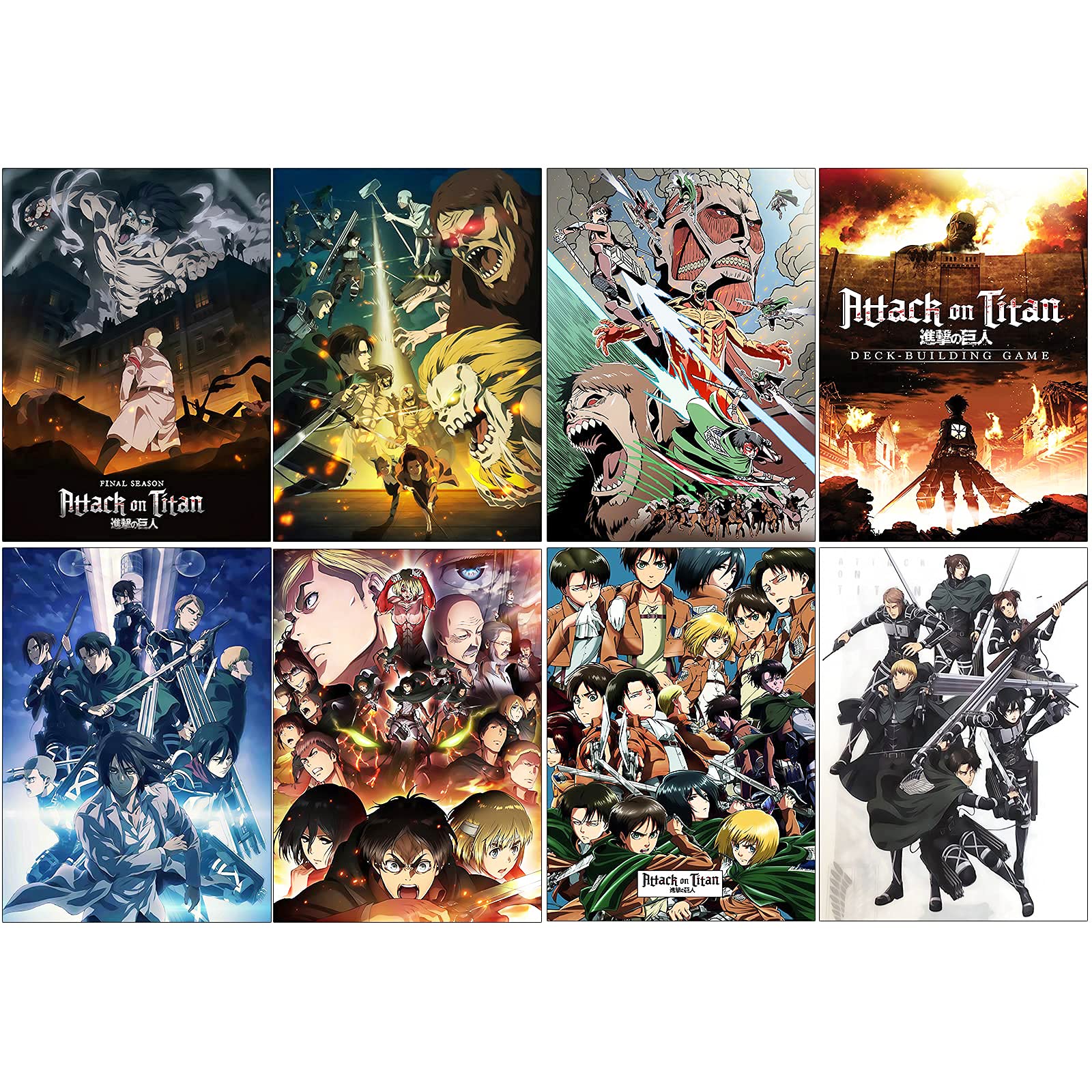 Attack On Titan Poster Pack Aot Levi Ackerman Eren Jaeger | Desertcart ...