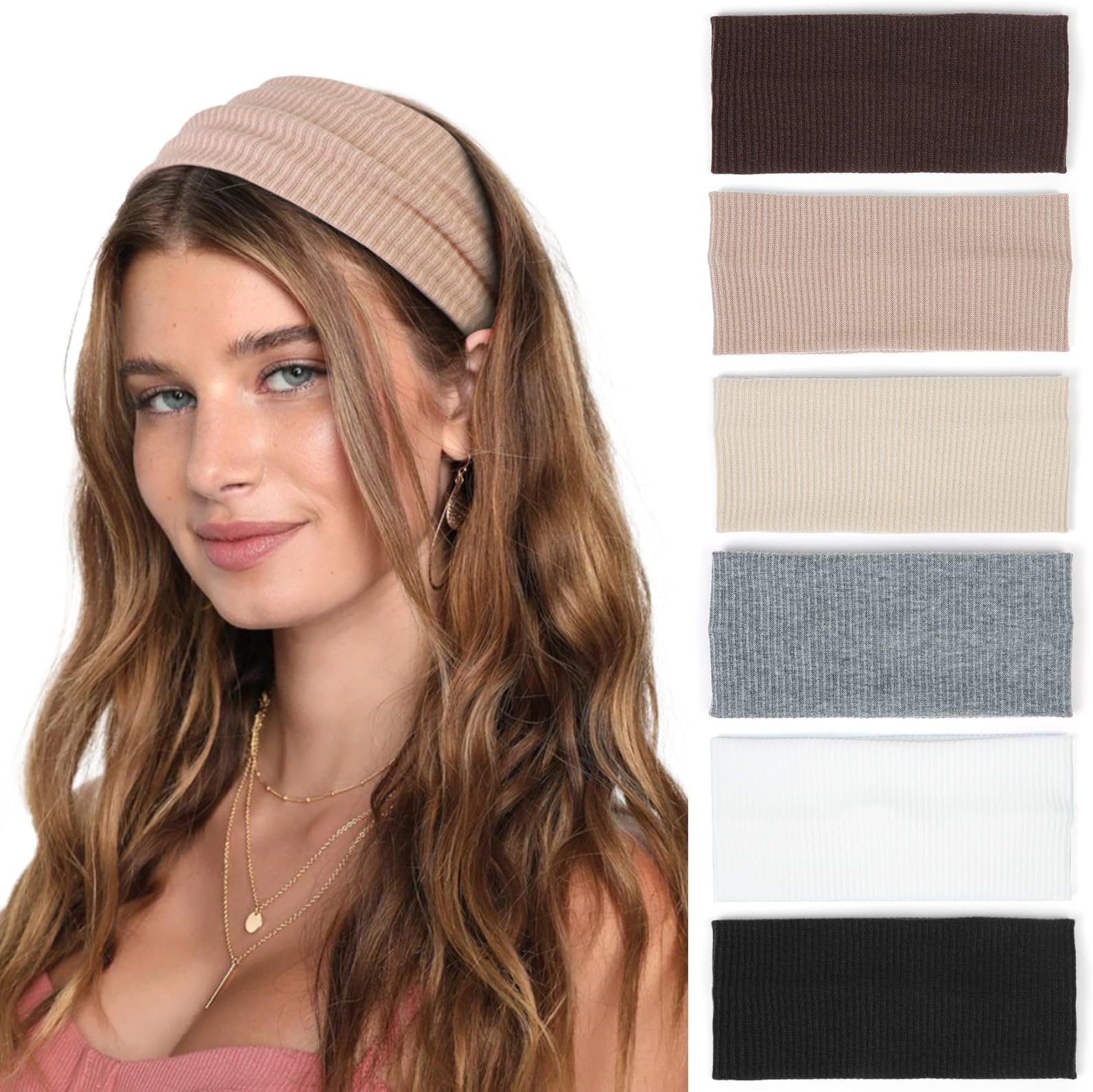 Amazon.com : Headbands for Women Wide Non Slip Boho Head Bands Soft ...