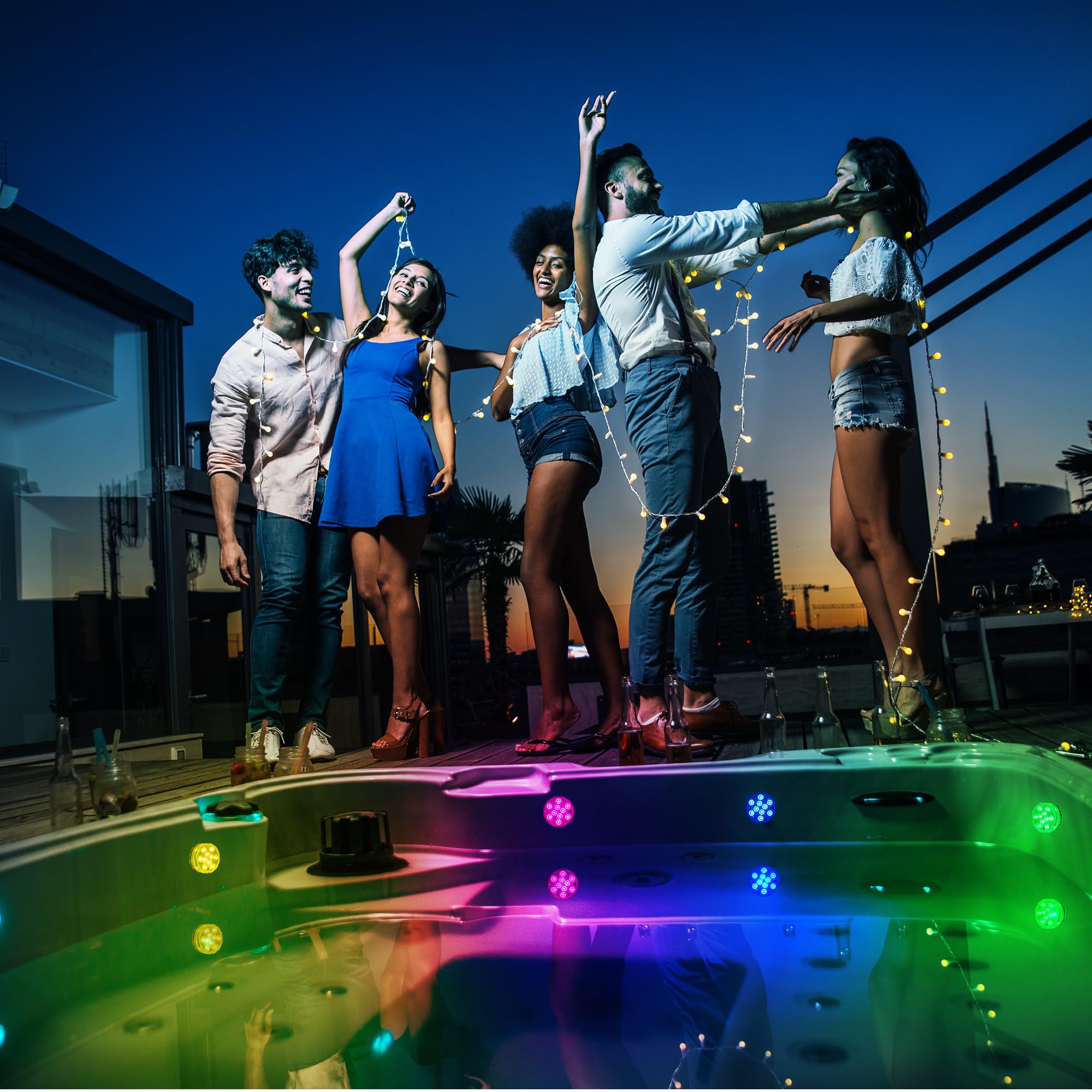 Underwater Led Lights Mednkoku Submersible LED Pool Lights - Color ...