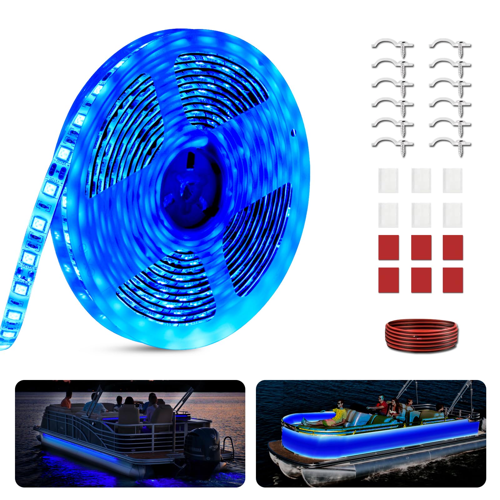 Snapklik.com : JUIOHAKY 20FT Marine LED Strip Lights For Pontoon, Boat ...