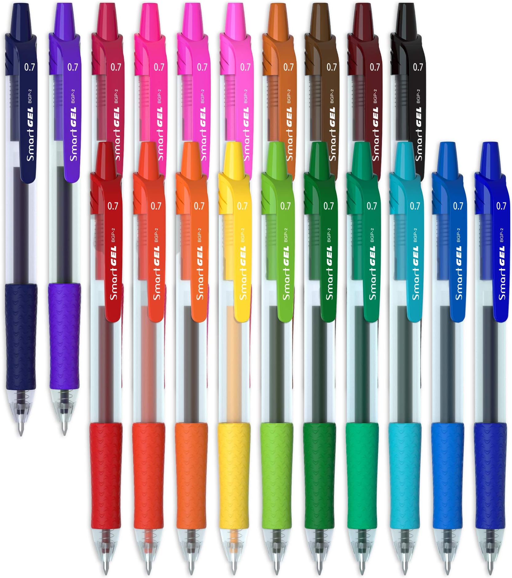 Amazon.com: 20 Colors Medium Point Colored Pens Retractable Gel Ink ...