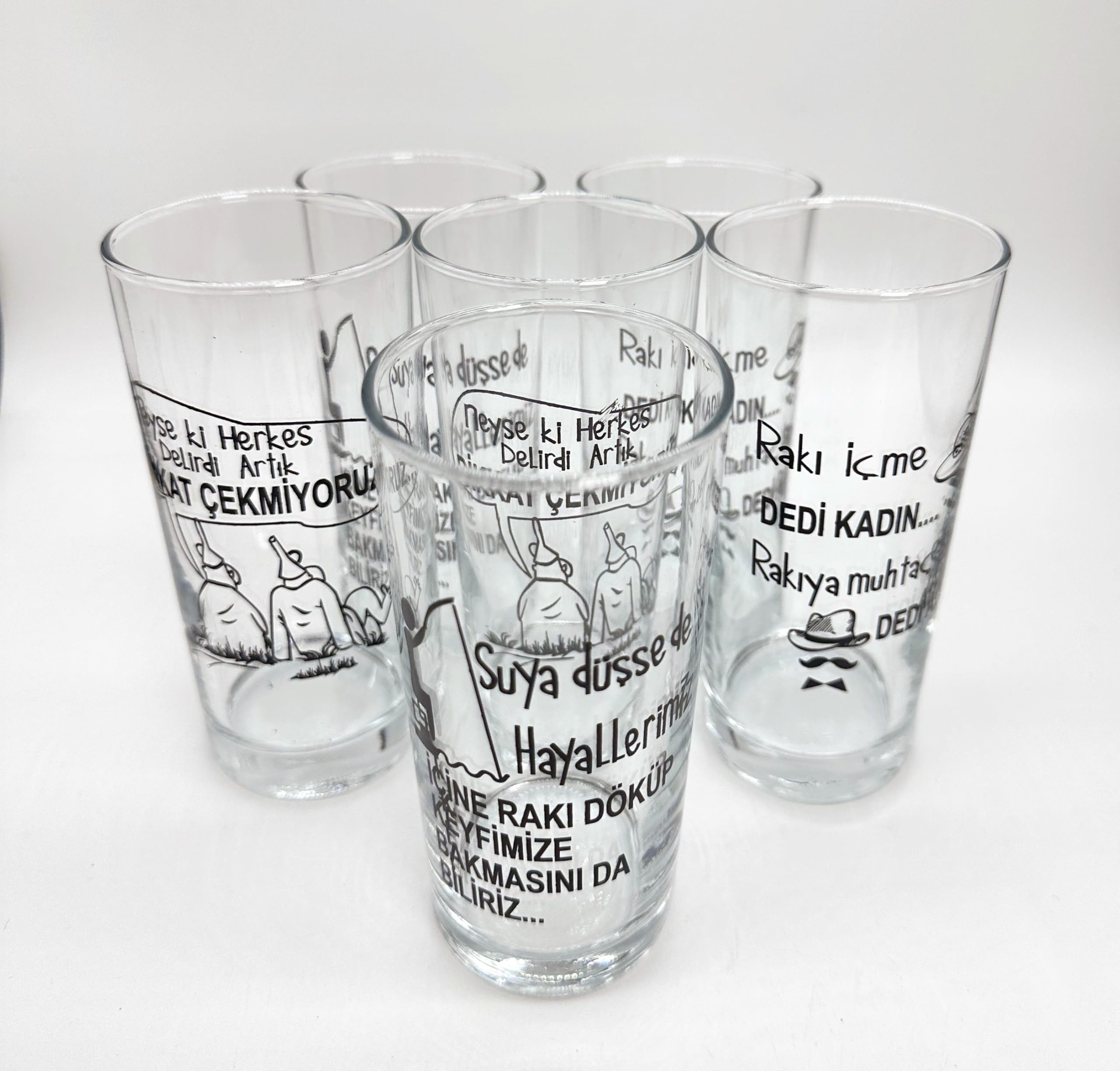Turkish Zone Designer Turkish Raki Glass Raki Bardagi 190cc Straight ...