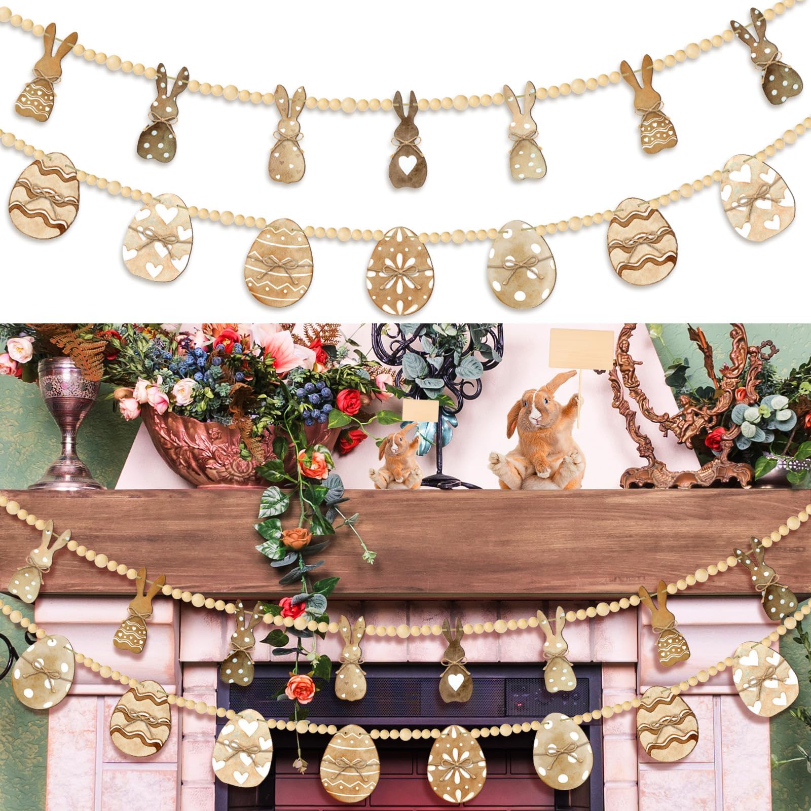 Amazon.com: Bunny Chorus Easter Garland Decorations: Cute Bunny Easter ...