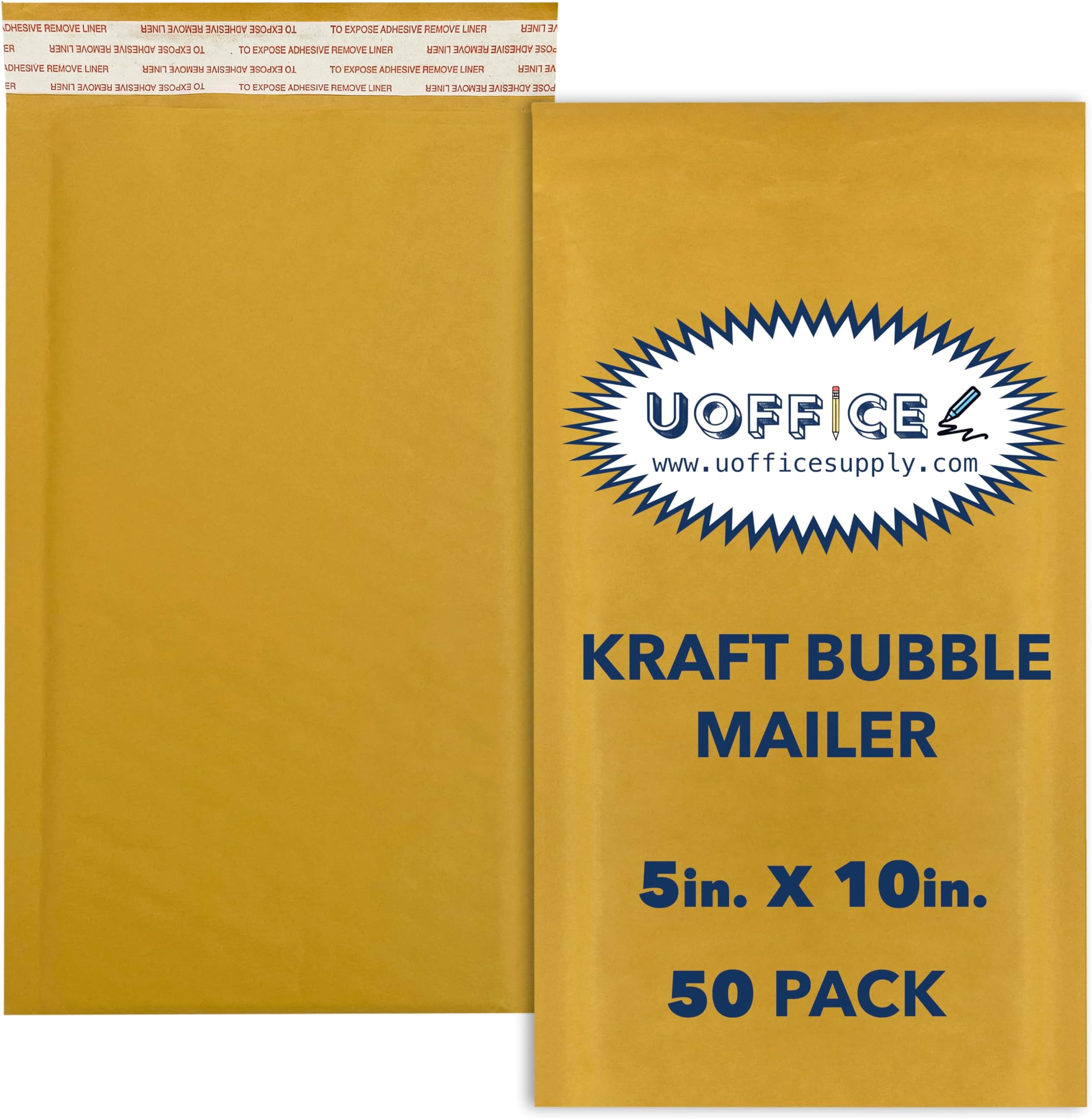 Amazon.com : BAZIC Kraft Bubble Mailers #2 8.5"x11.25" Self Seal ...