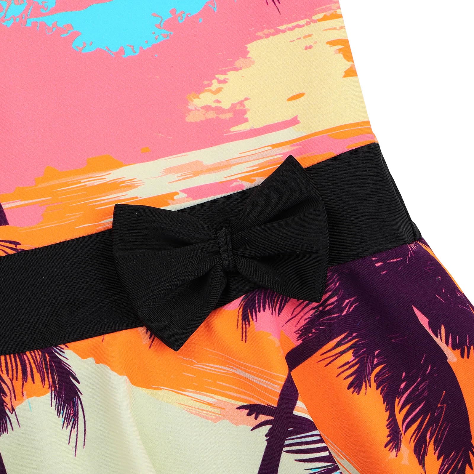 Snapklik.com : Girls Swimsuit One Piece UPF 50+ Floral Skirted Bathing ...