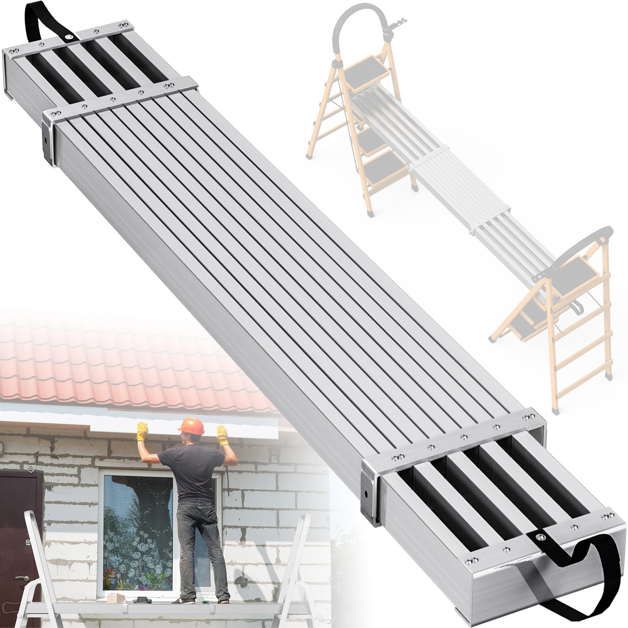 Amazon.com: YINTATECH Extendable Aluminum Plank, Upgraded Ladder ...