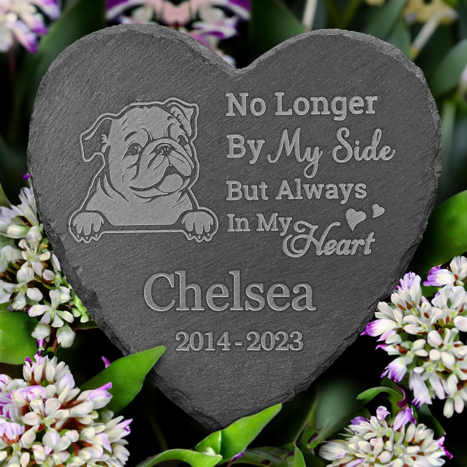 Amazon.com : VAPCUFF Bulldog Memorial Stone, Bulldog Memorial Gifts ...
