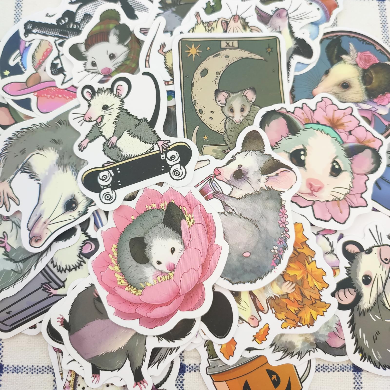 Snapklik.com : 100PCS Opossum Stickers, Cute Possum Stickers, Opossum ...