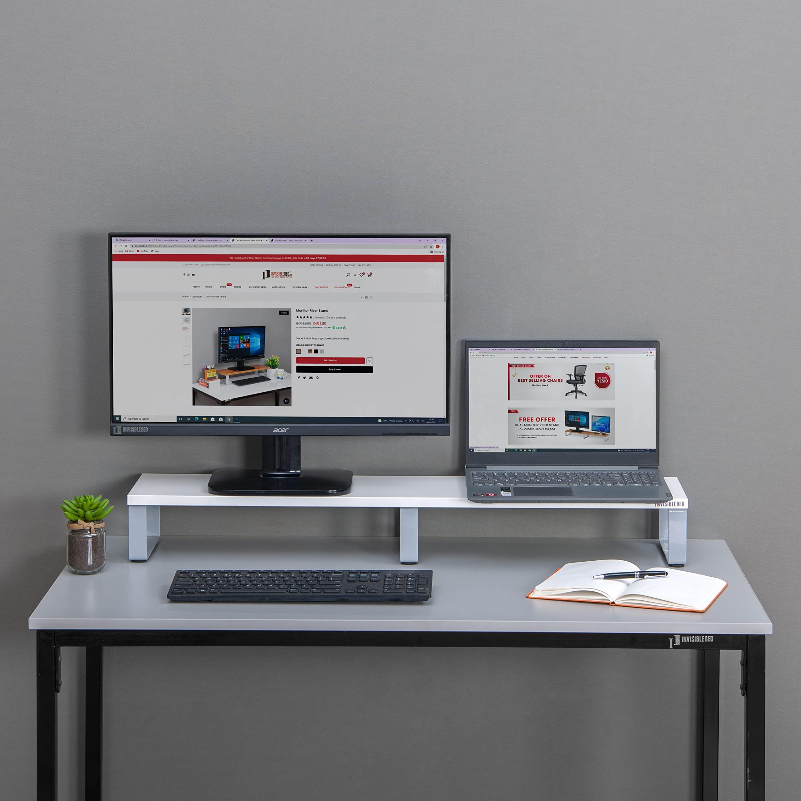 Jin Office Single Monitor Stand | 9 kg Weight Capacity Supports upto 32 ...