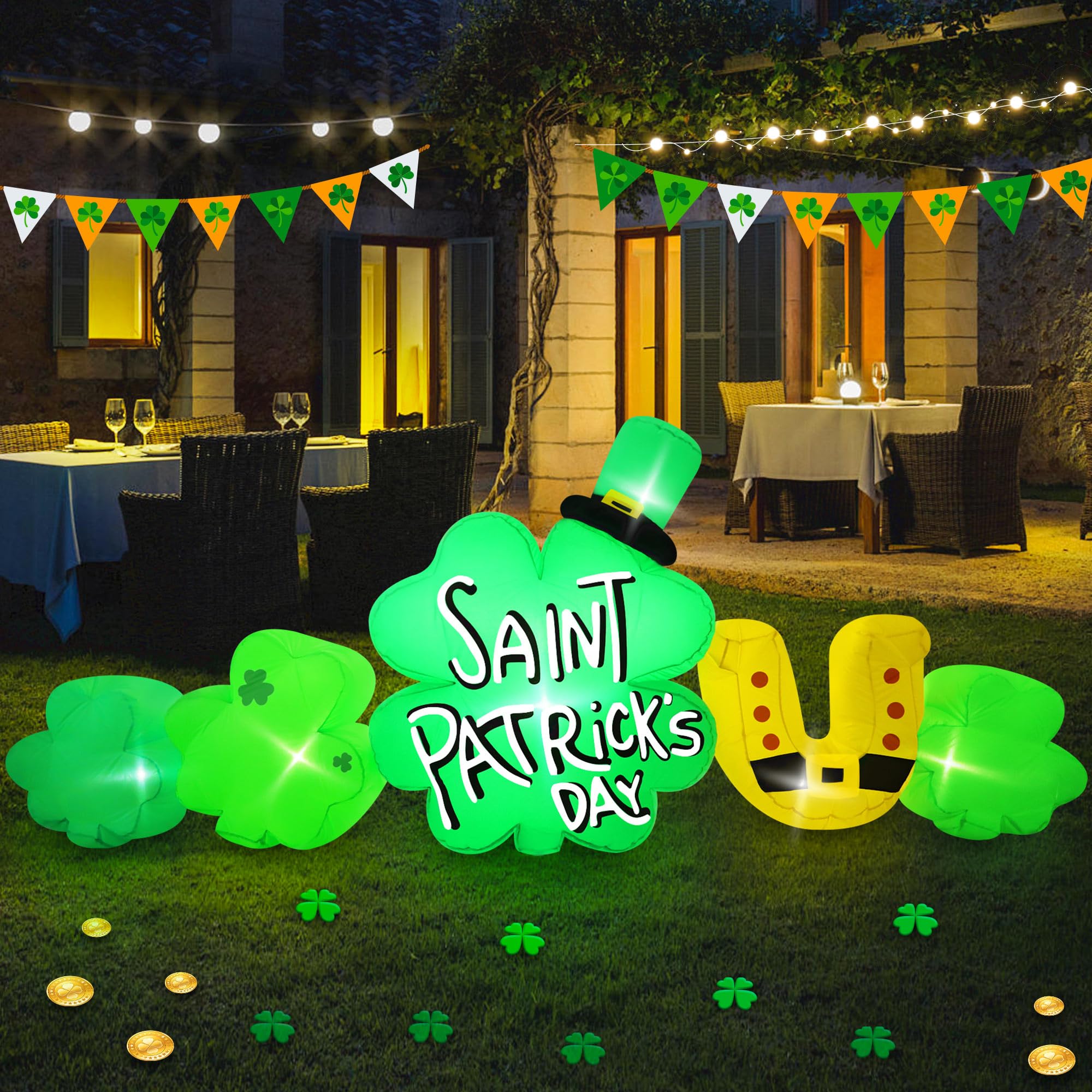 Amazon.com: TwoBees 9FT St Patricks Day Inflatables Outdoor Decorations ...