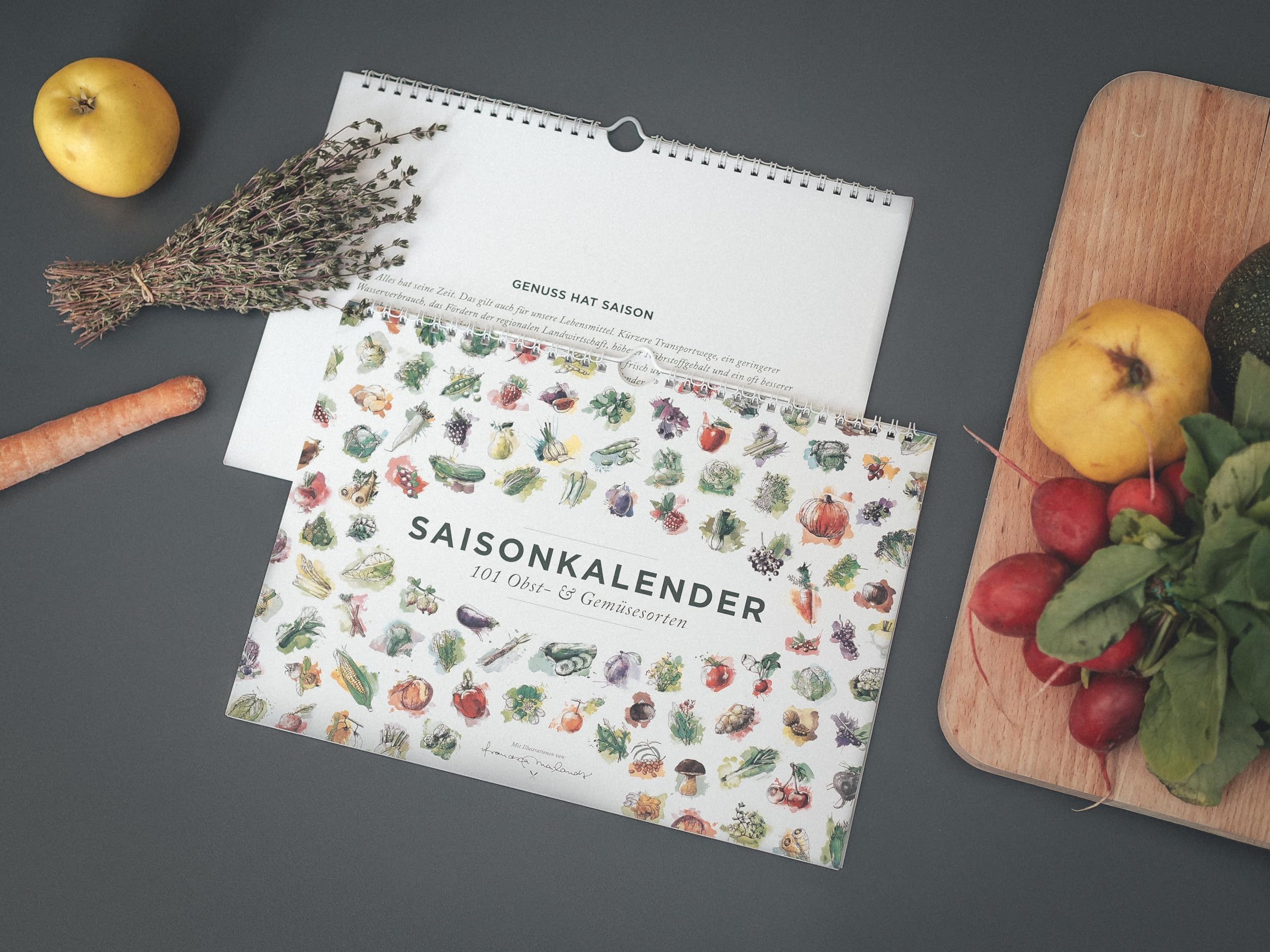 Plantura Einpflanzbarer Kalender 2025, A5-Format, Bio-Saatgut-Kalender ...