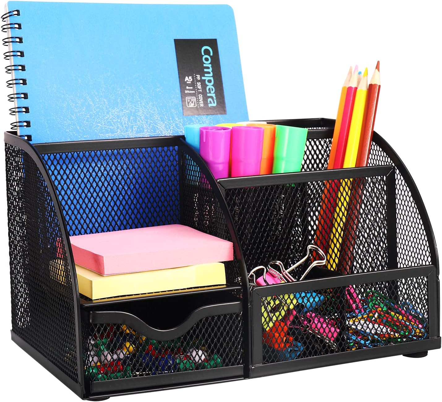 Amazon.com: Comix Mesh Desktop Organizer Caddy for Office, 7 ...