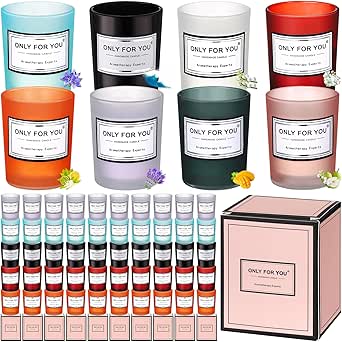 Amazon.com: MTLEE 48 Pcs Scented Candles Bulk Christmas in July Party Favor Thank You Gift ...