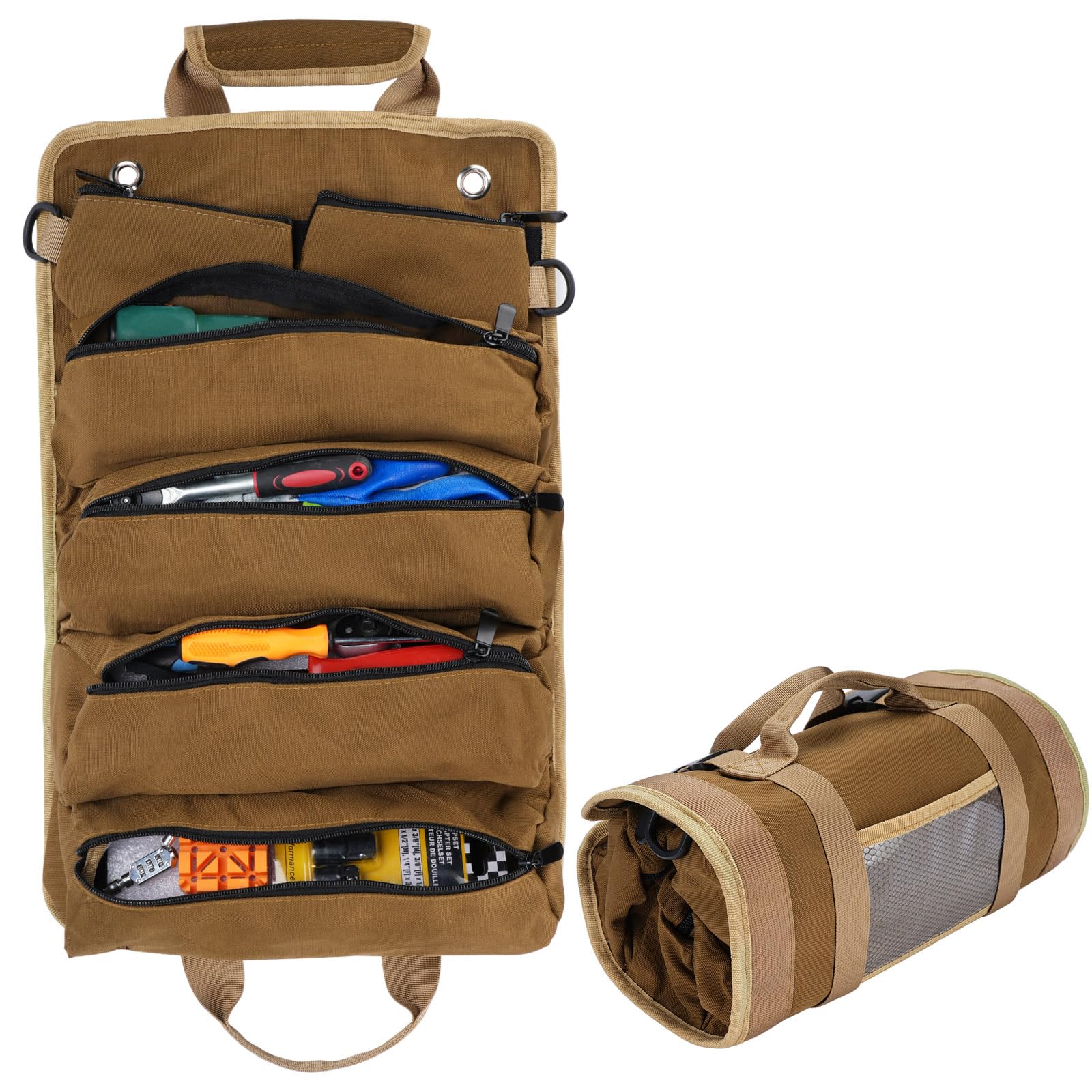 Nutmanel Roll Up Tool Bag, Tool Roll Bag, Wrench Roll Up Bag Tool Bag ...