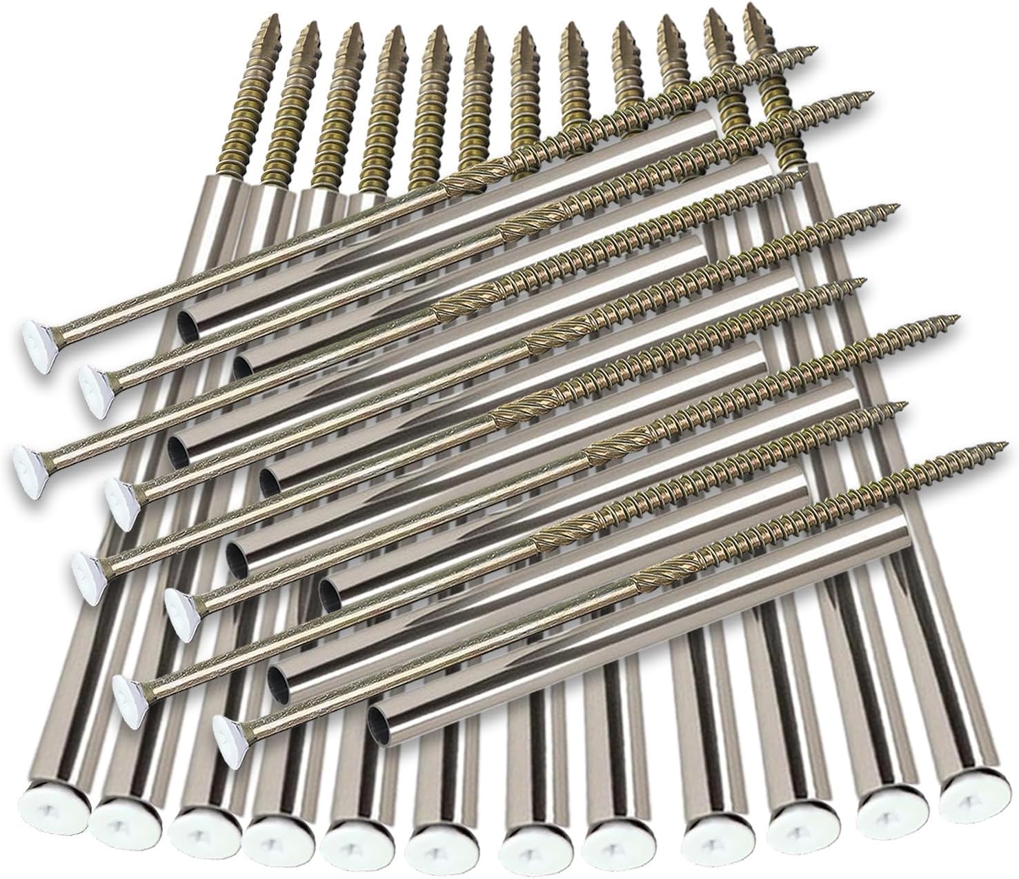 Amazon.com: 20 Sets Gutter Screws White 3304719PK 7-Inch with Stainless ...