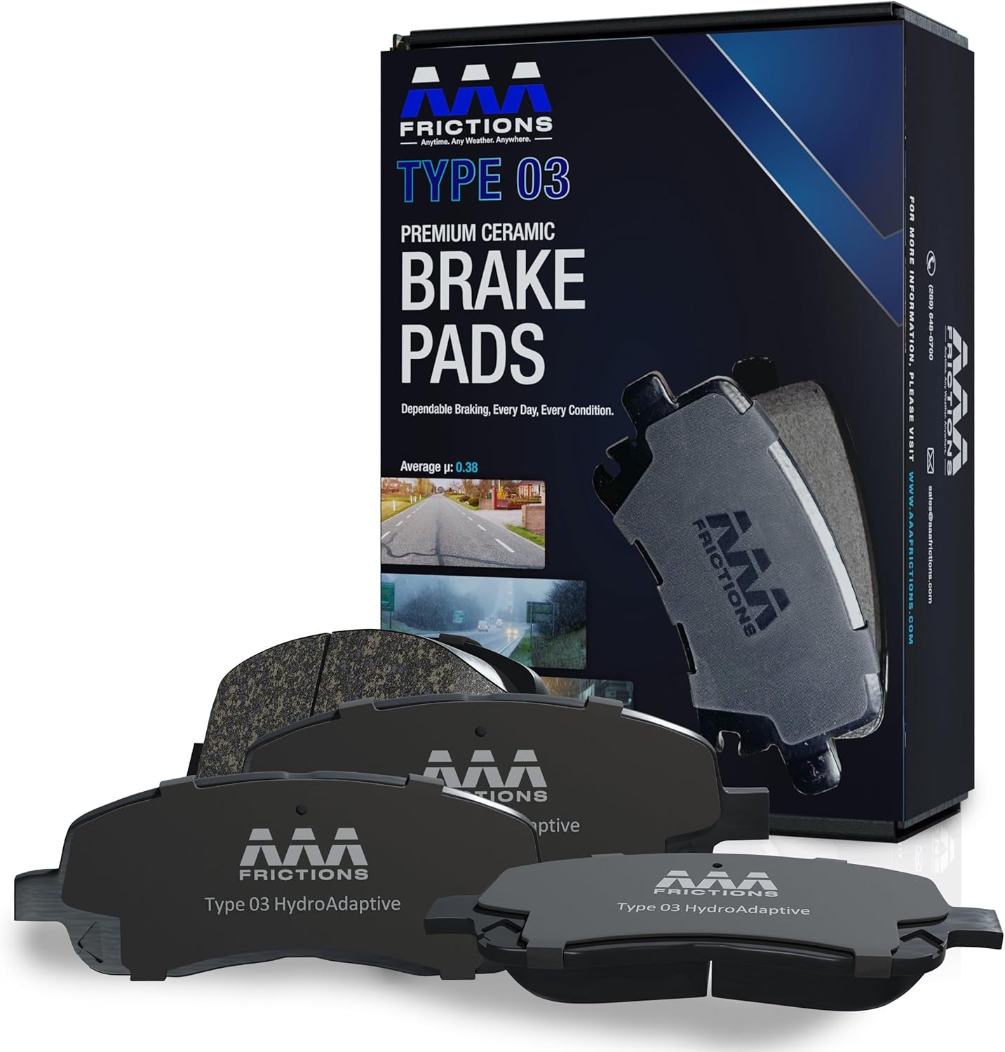 AAA Frictions Type 03 Rear Brake Pads for Volkswagen Tiguan 2018-2024 ...