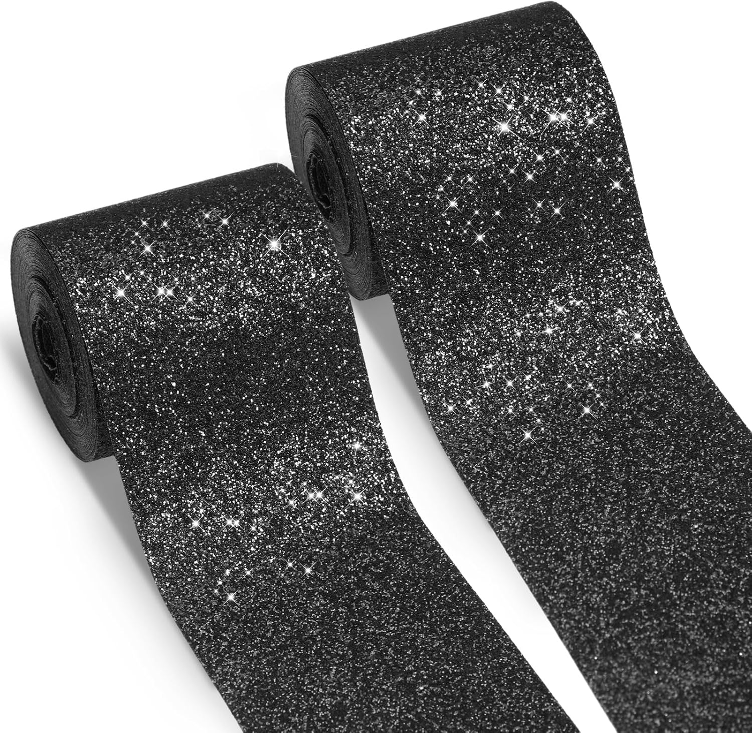 Amazon.com: LOYIM Black Glitter Ribbon 20 Yards Shiny Wrapping Cut Edge ...