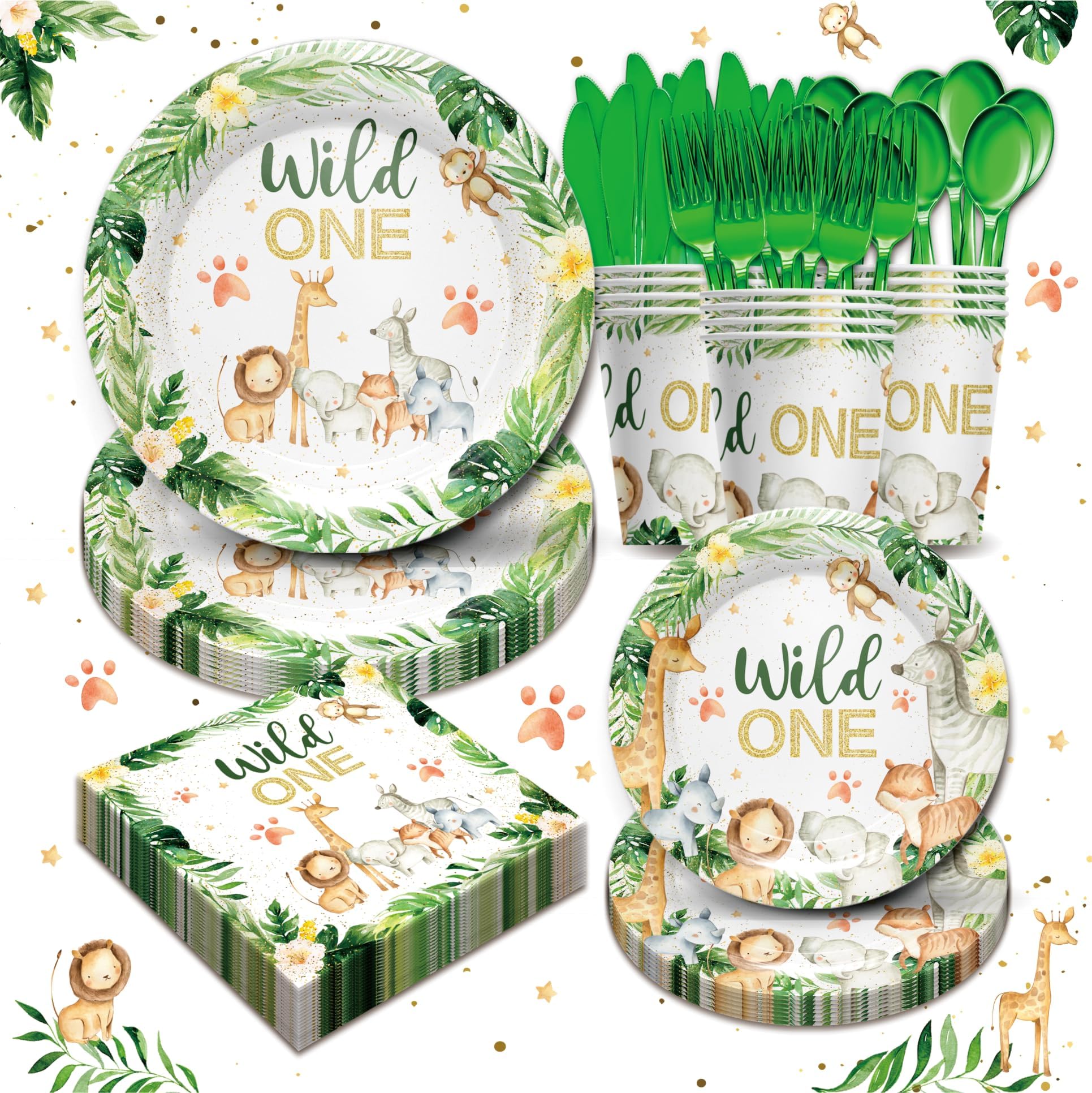 Amazon.com: APOWBLS Wild One Birthday Decorations For Boys Tableware ...