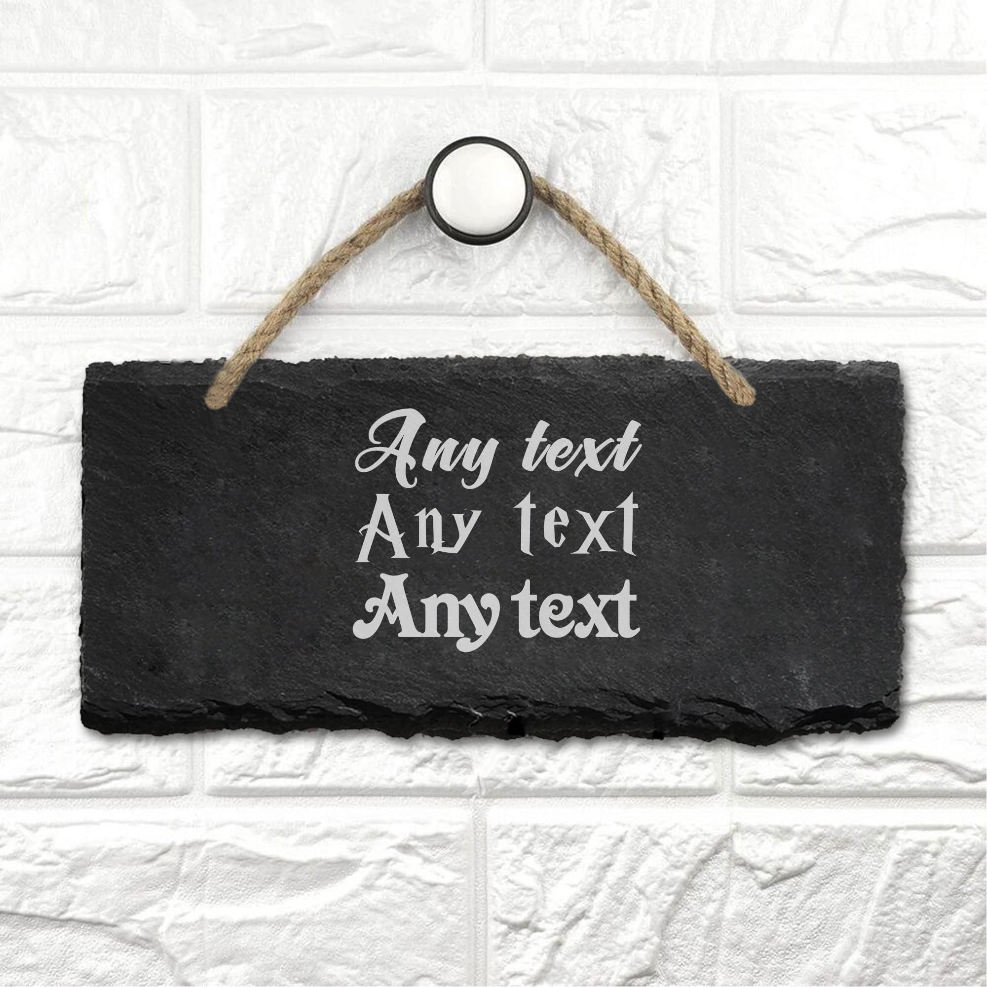 Personalised Large Hanging Slate Plaque/Sign - 25x20cm : Amazon.co.uk ...