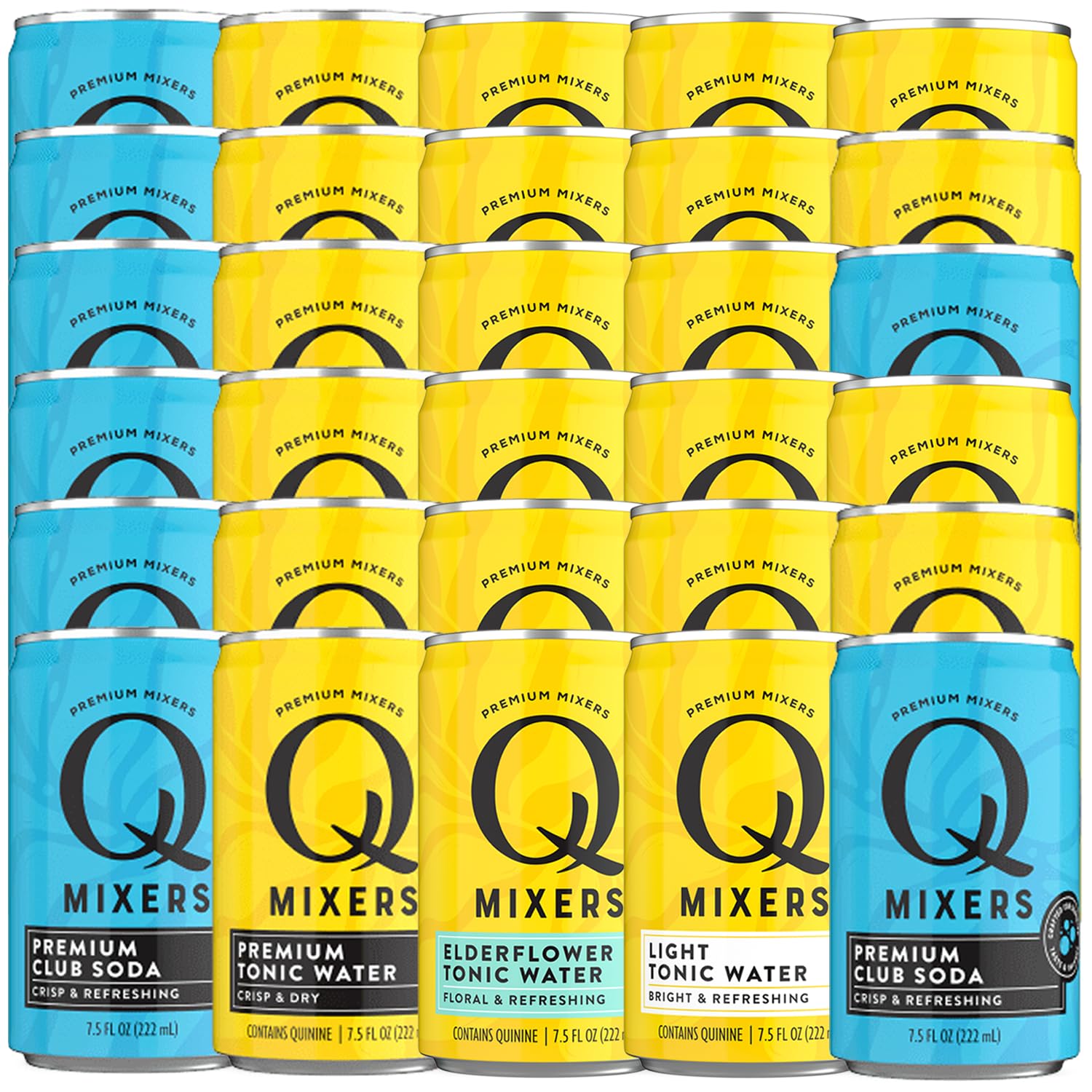 Amazon.com : Q Mixers Mixed Pack 30 Pack Light Tonic Water, Premium ...