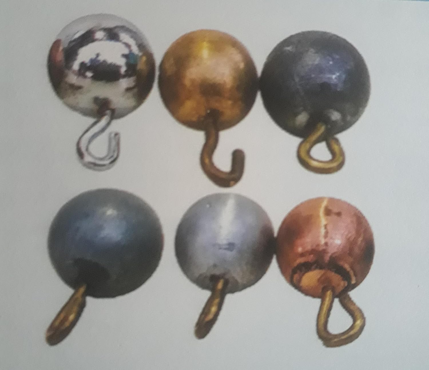 Pendulum Bob,set of 6 different metals 18mm (Aluminum,Brass,Copper,Iron ...