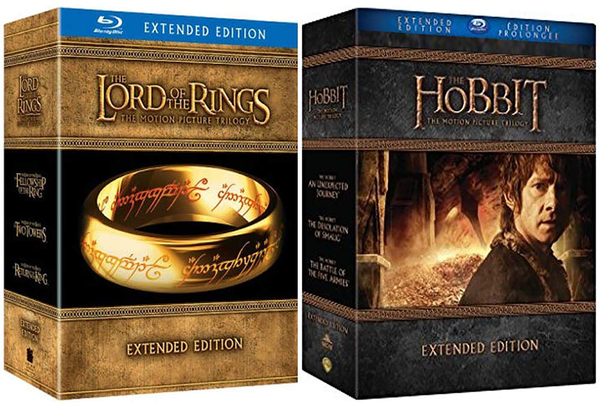 Amazon.com: The Lord of the Rings + The Hobbit: Complete Movie Trilogy ...