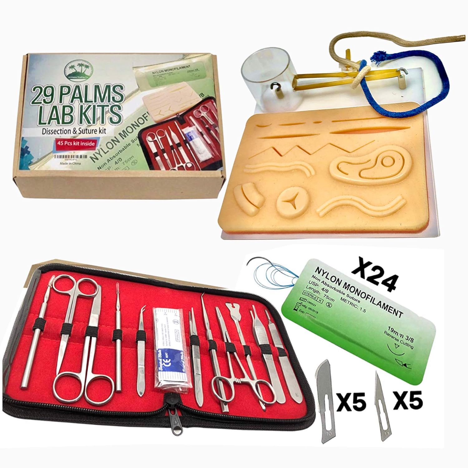 Suture Practice Kit with Suture Guide, High # of Dominica | Ubuy
