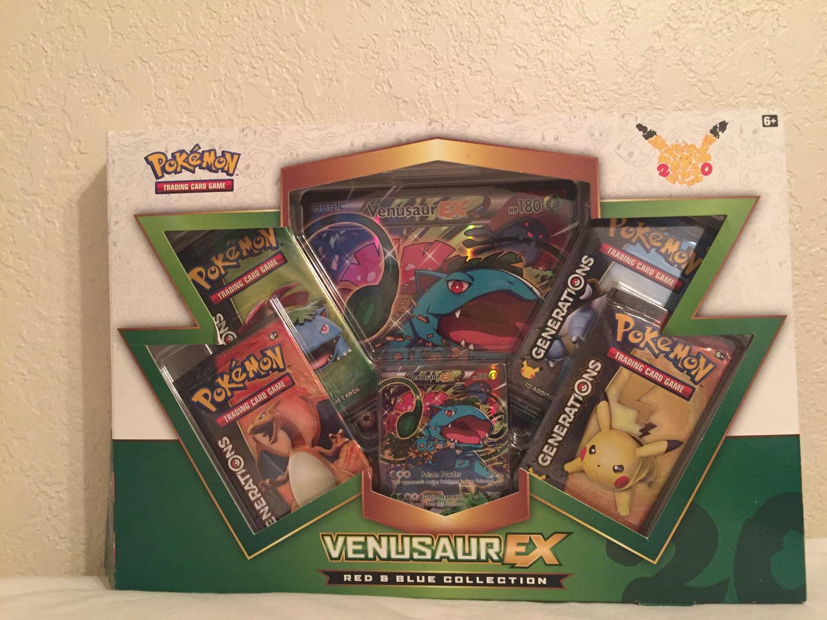 Amazon.com: Pokemon TCG: Collection Venusaur-EX Card Game, Red/Blue ...