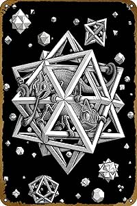 Amazon.com : MC Escher Stars Poster Home Theater Bar Wall Decor Metal ...
