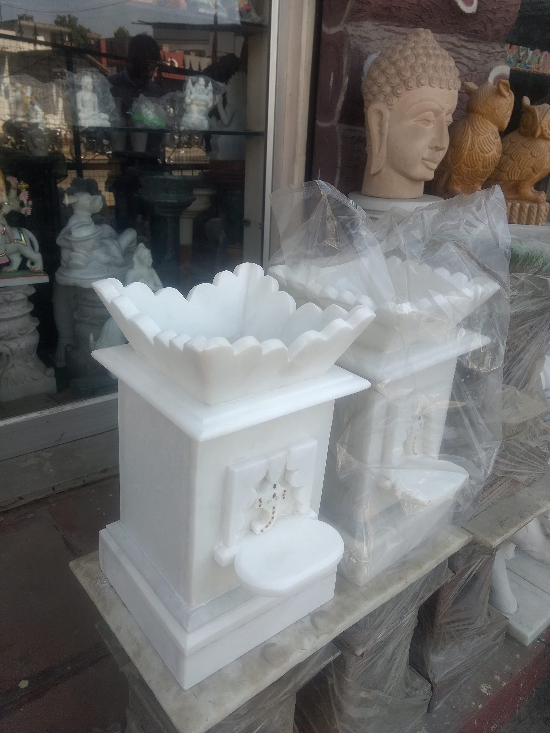 Marble Tulsi Pot