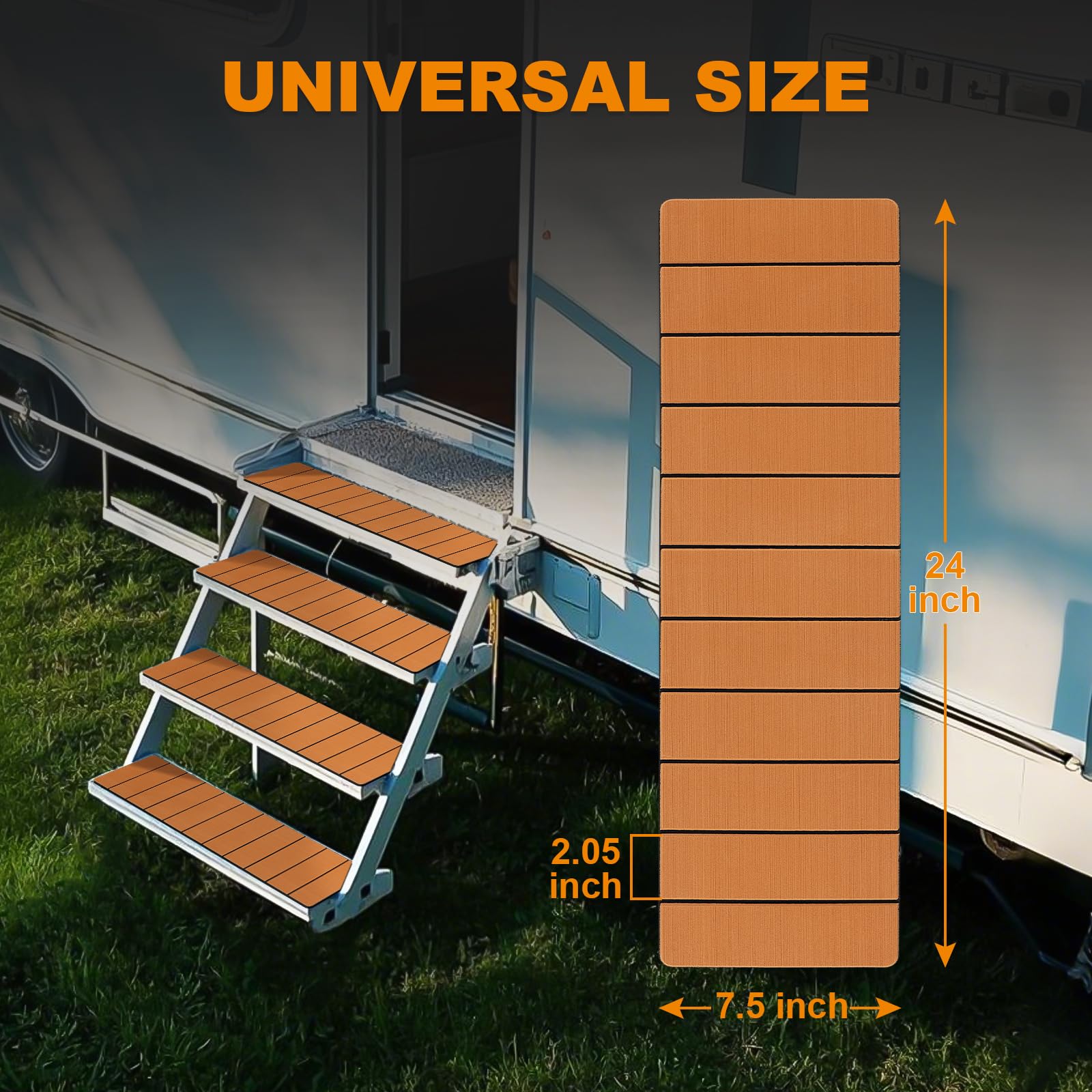 Snapklik.com : RV Step Covers 4 Pack, EVA Foam RV Stair Covers 24 X 7.5 ...