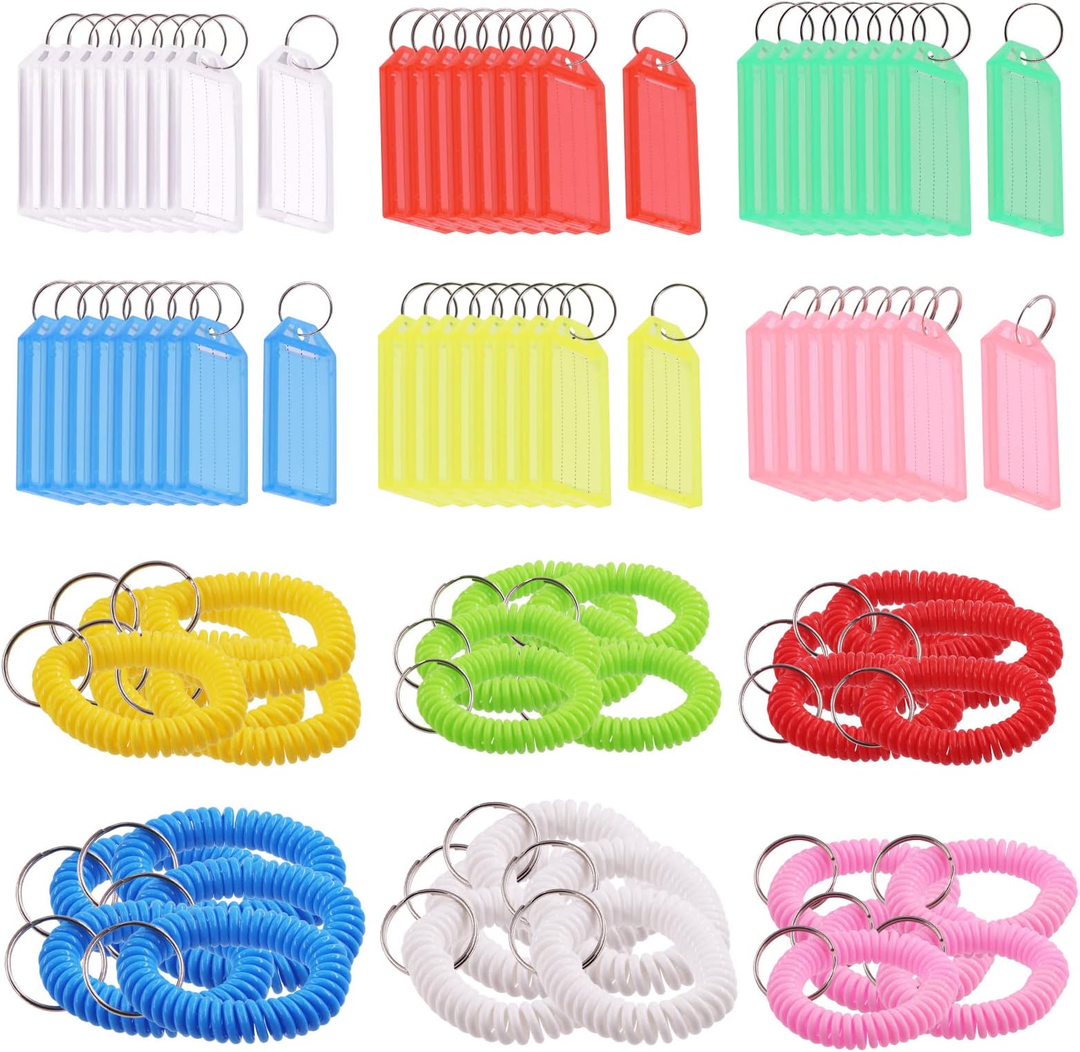 Amazon.com : Wrist Keychain Key Tags- Spring Spiral Stretch Coil ...
