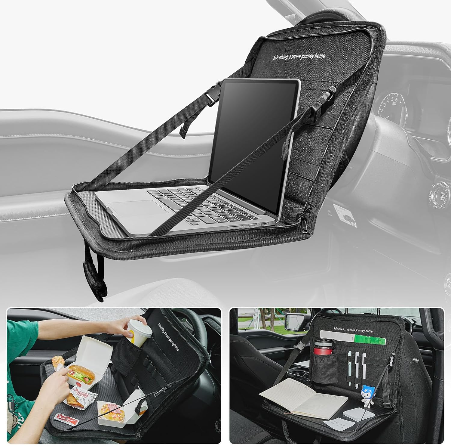 Amazon.com: JOYTUTUS Steering Wheel Tray, Multifunctional Laptop Desk ...