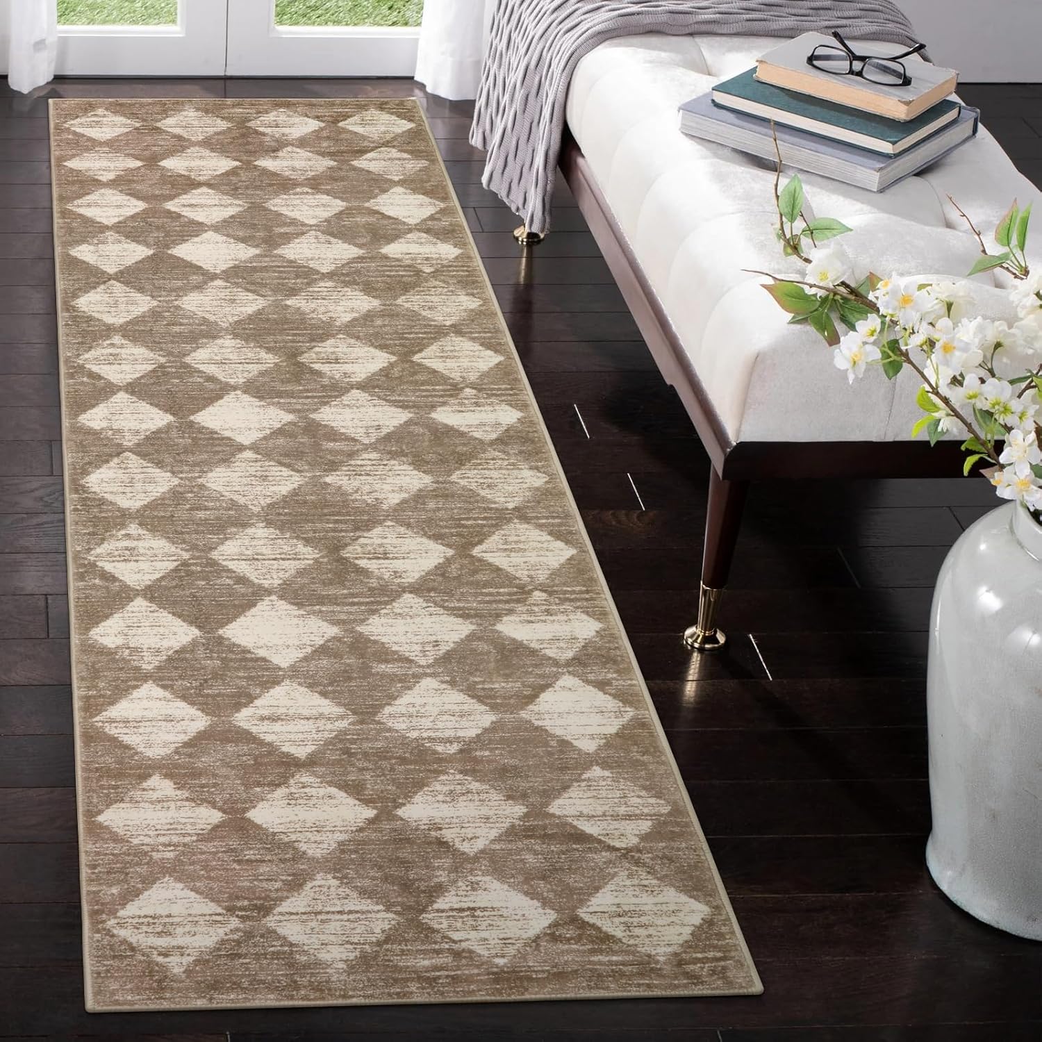 Amazon.com: Lahome Moroccan Treills Runner Rug - 2x8 Washable Hallway ...