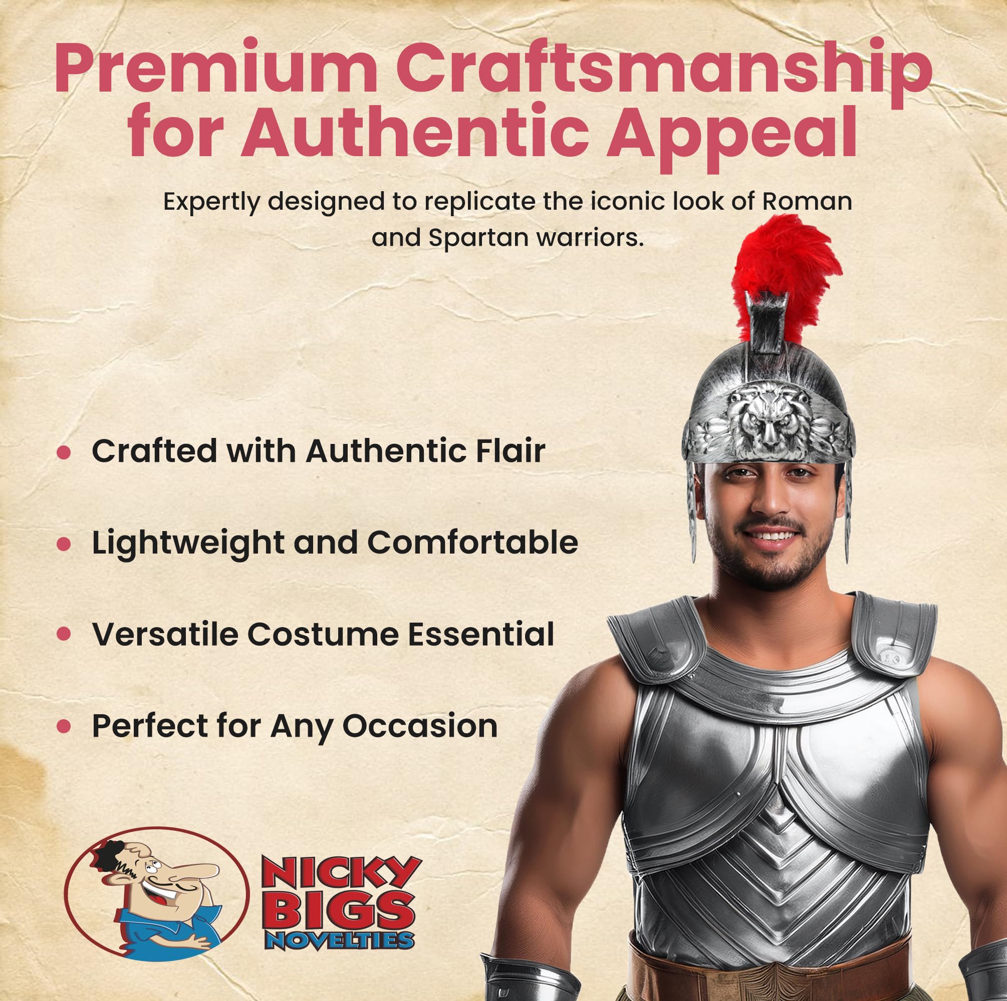 Snapklik.com : Nicky Bigs Novelties - Adult Roman Cosplay Helmet