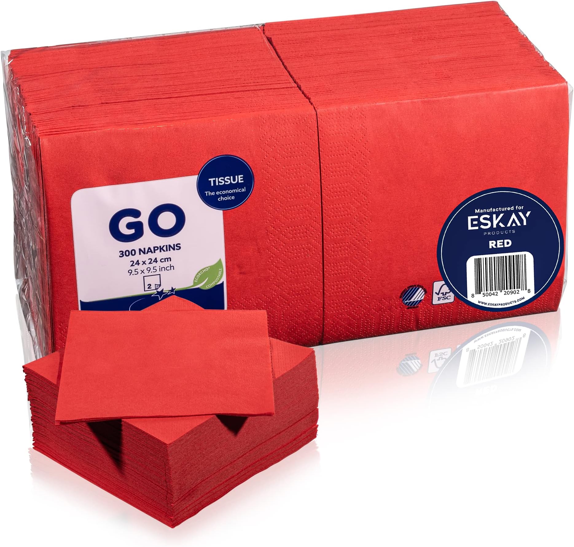 Amazon.com: NatNarr 120 Pcs Cocktail Napkins Red Napkins Disposable ...